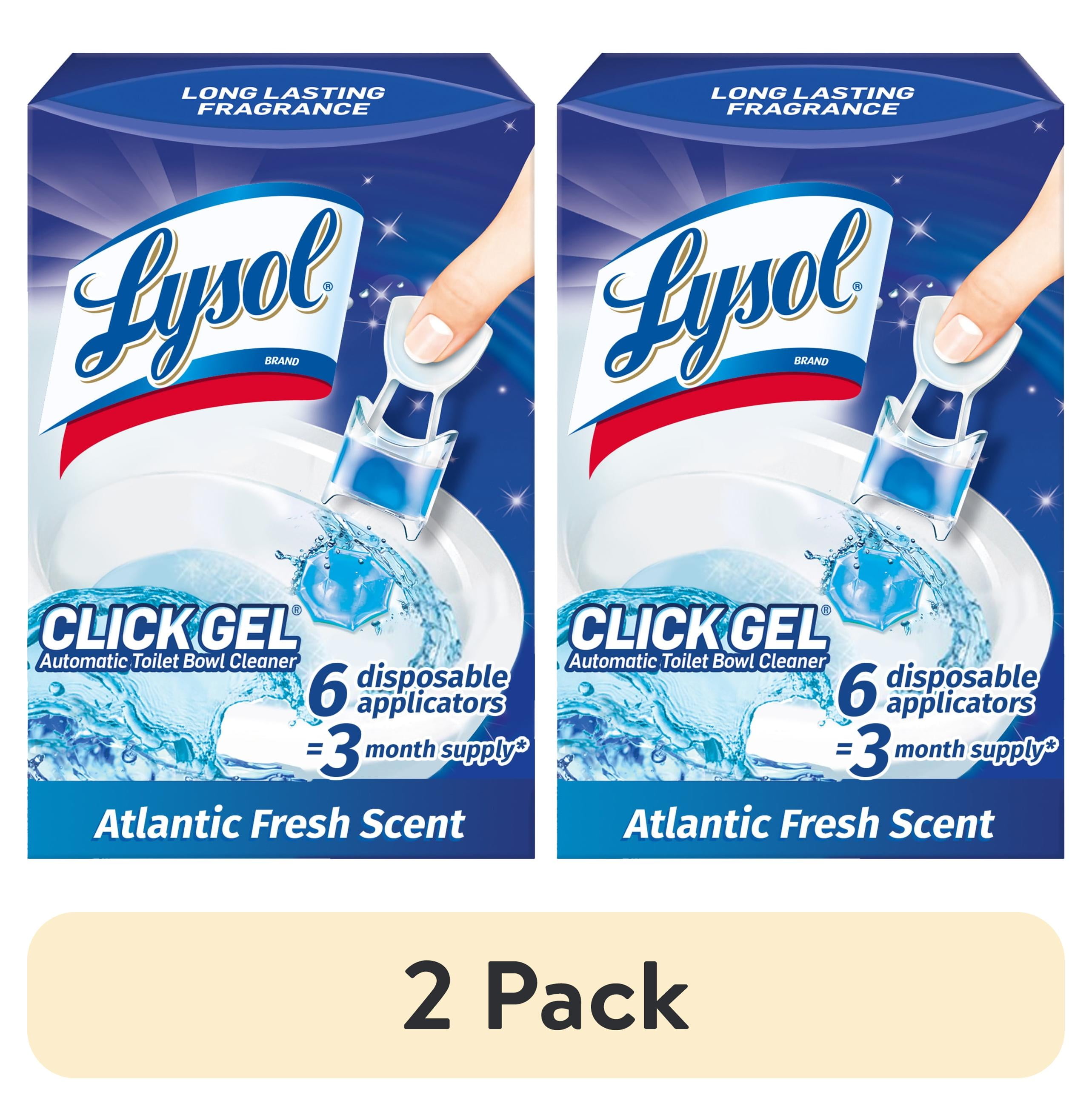 (2 pack) Lysol Click Gel Automatic Toilet Bowl Cleaner, Ocean Fresh ...