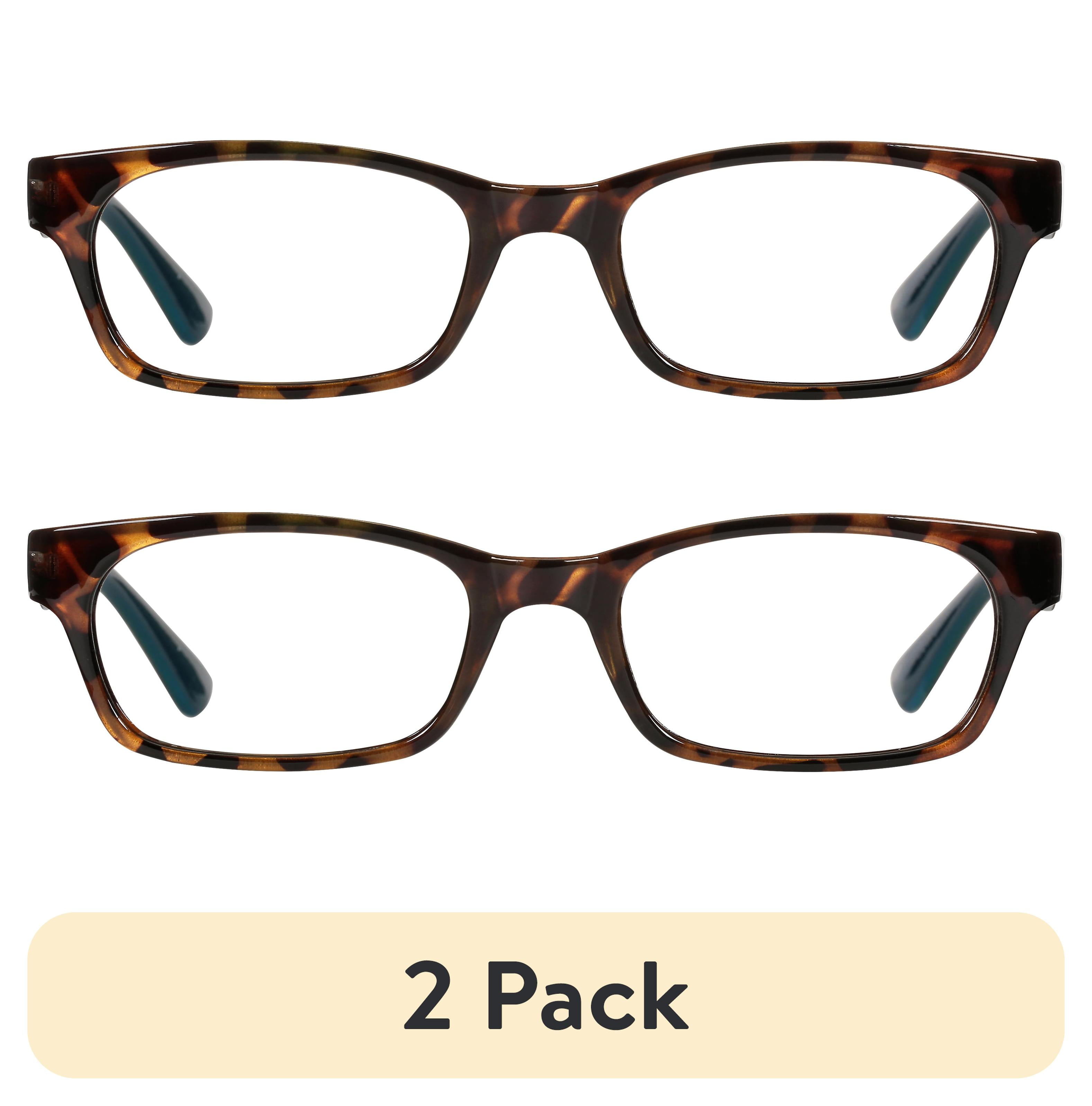 (2 pack) M+ Readers Womens Spring Hinge Plastic Reading Glasses Tort 1. ...