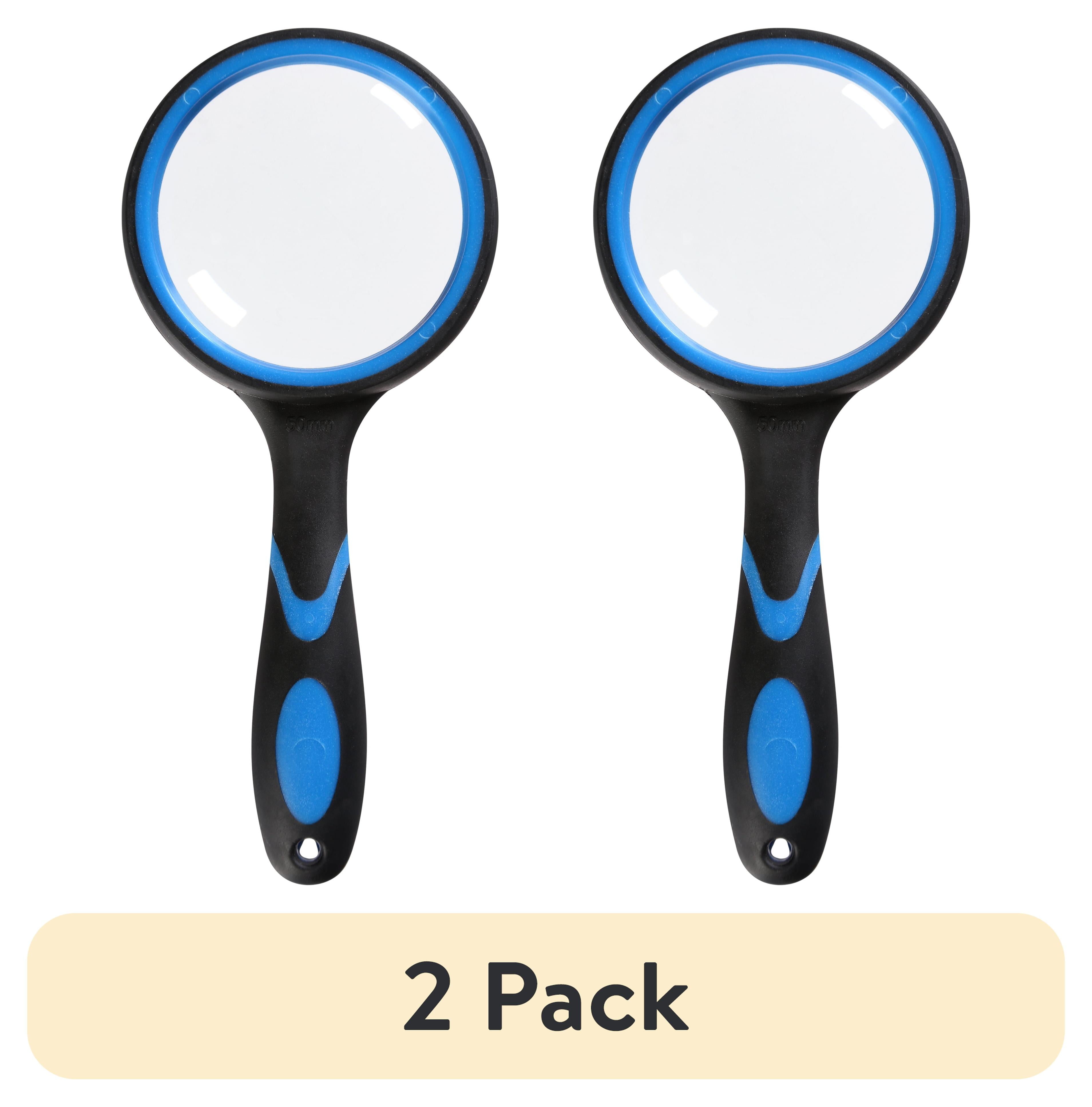 (2 pack) M+ Unisex 10x Plastic Magnifying Glass, 10x Magnification ...