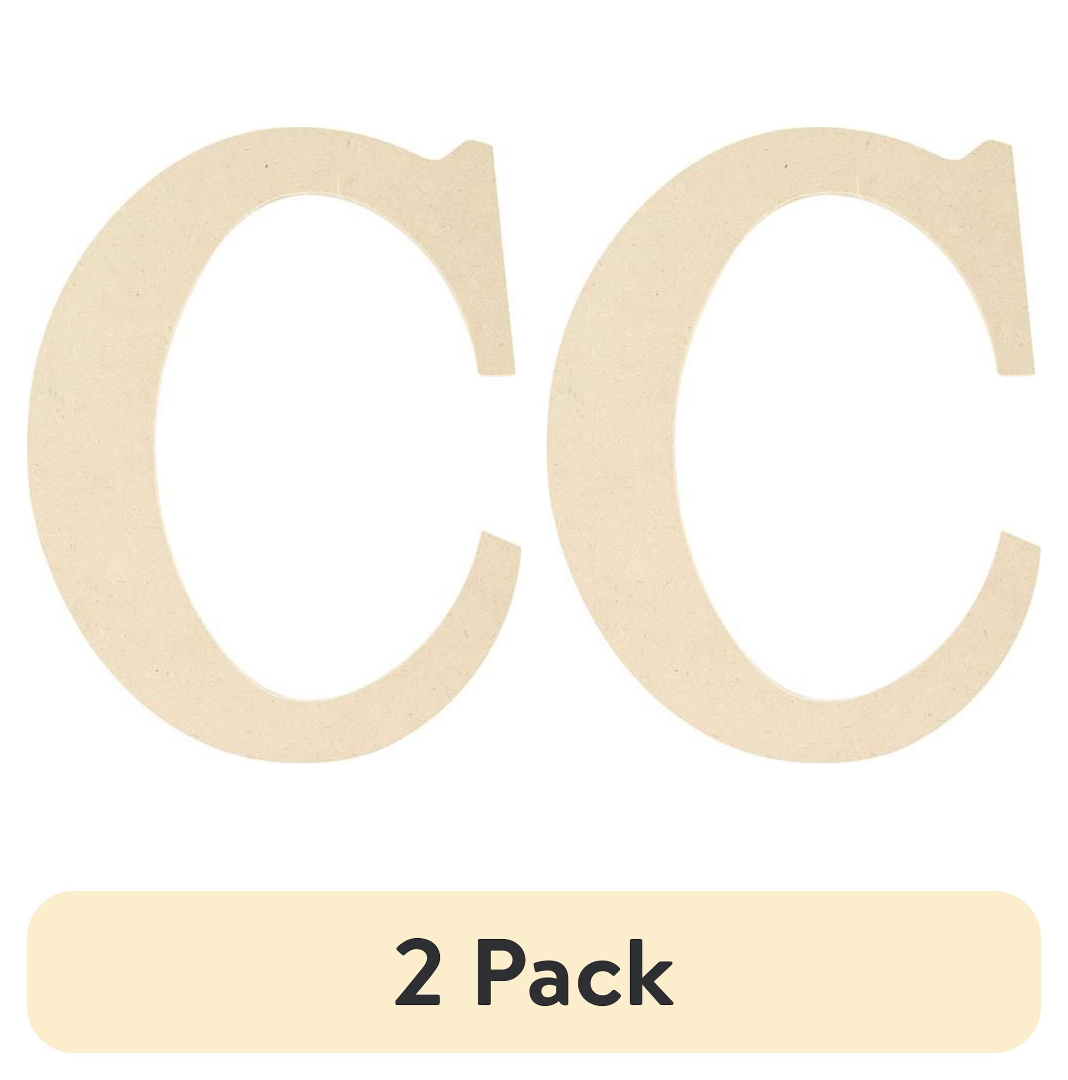 (2 pack) MDF Classic Font Wood Letters & Numbers 9.5"-C - Walmart.com