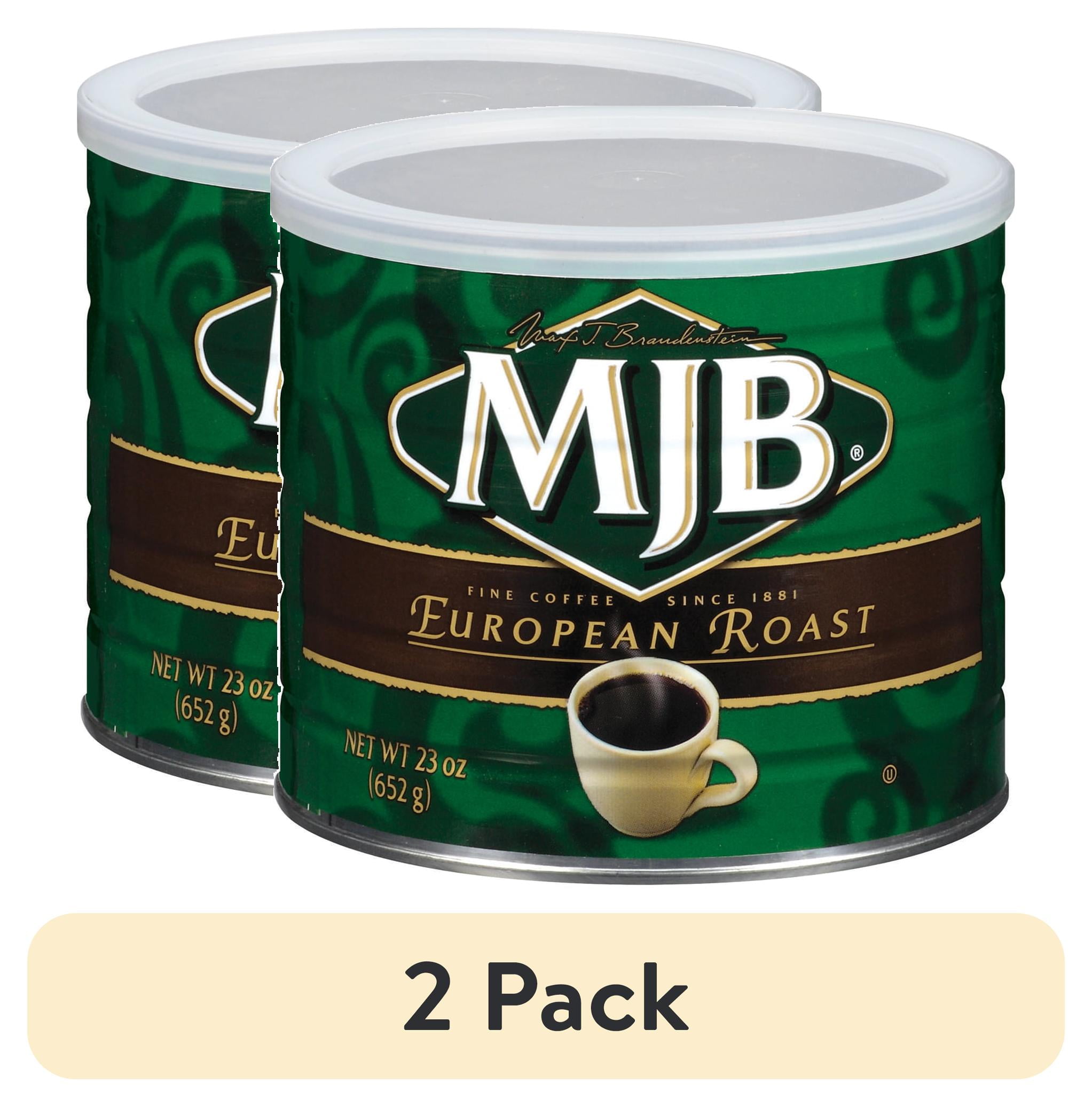 (2 pack) MJB European Ground Coffee, Dark Roast, 23 Ounce Can - Walmart.com