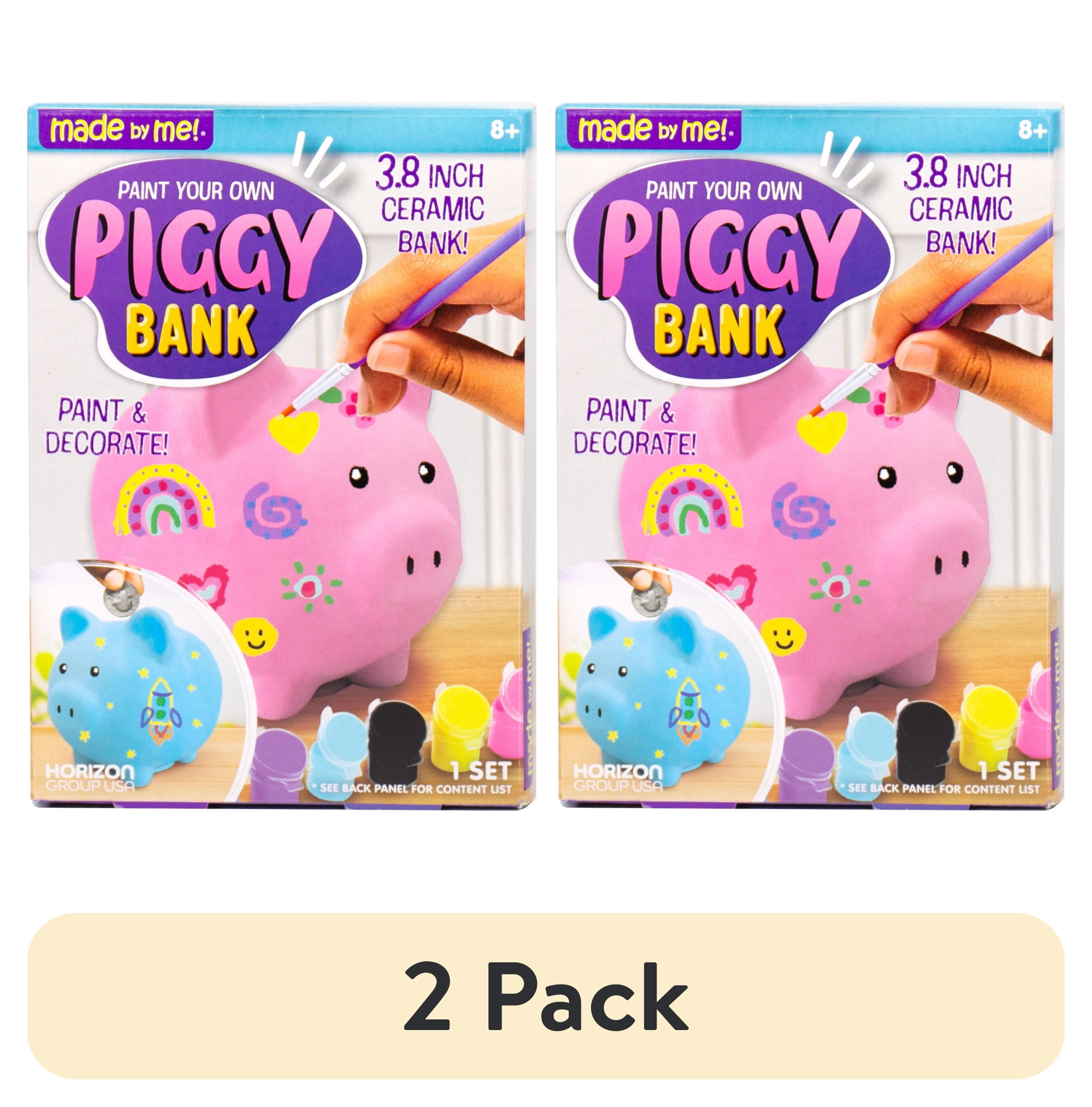 Made By Me Paint Your Own Piggy Bank - DIY Ceramic Bank Kit - Walmart.com