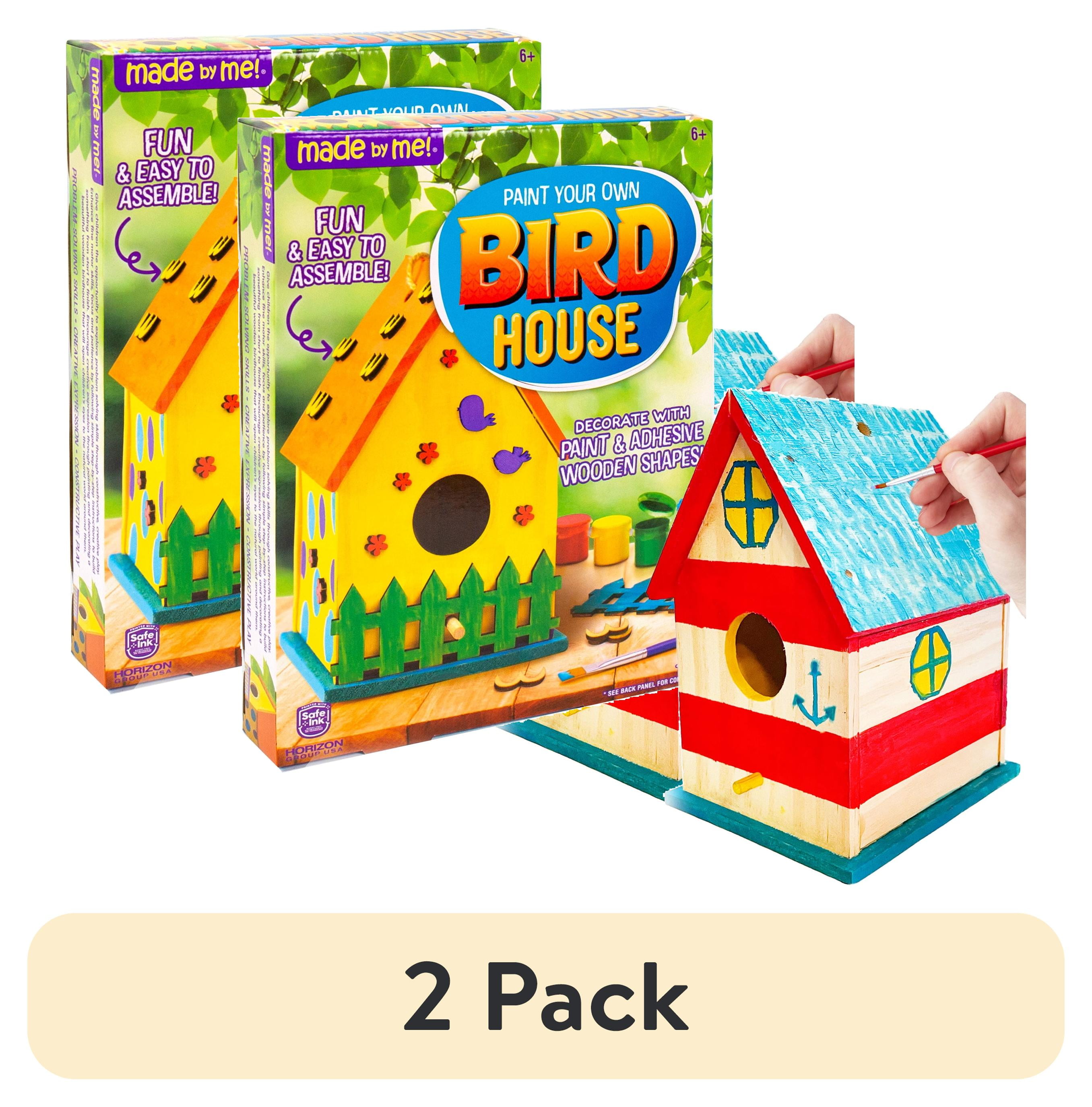 (2 pack) Made by Me Paint Your Own Birdhouse Kit, Boys and Girls, Child ...