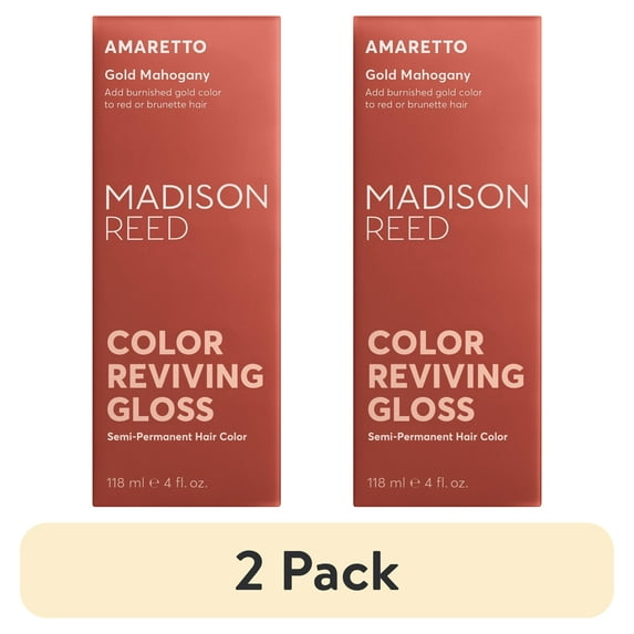 (2 pack) Madison Reed Color Reviving Hair Gloss, Amaretto Brown (Gold ...