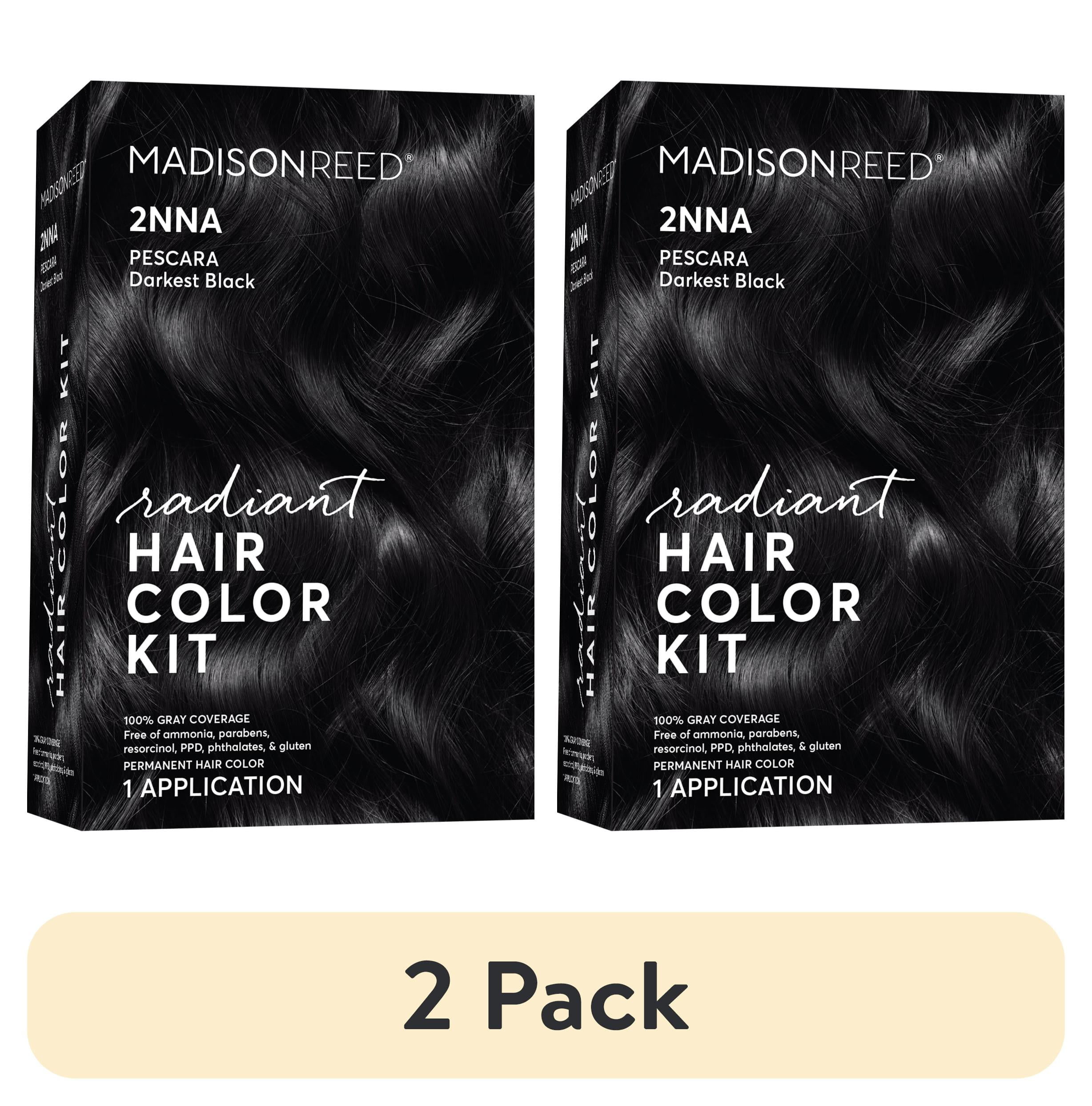 (2 pack) Madison Reed Radiant Permanent Hair Color Kit, Pescara Black ...