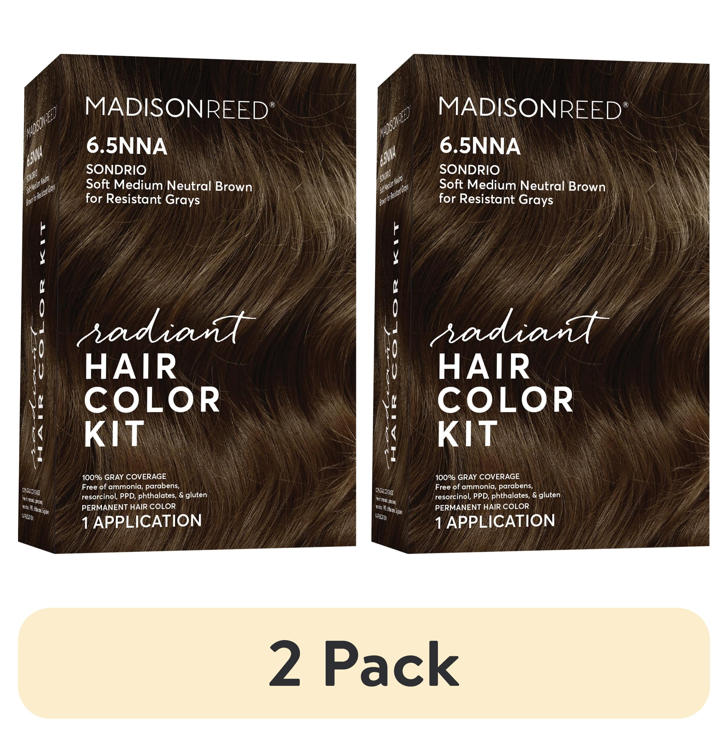 (2 pack) Madison Reed Radiant Permanent Hair Color Kit, Sondrio (6.5NNA ...