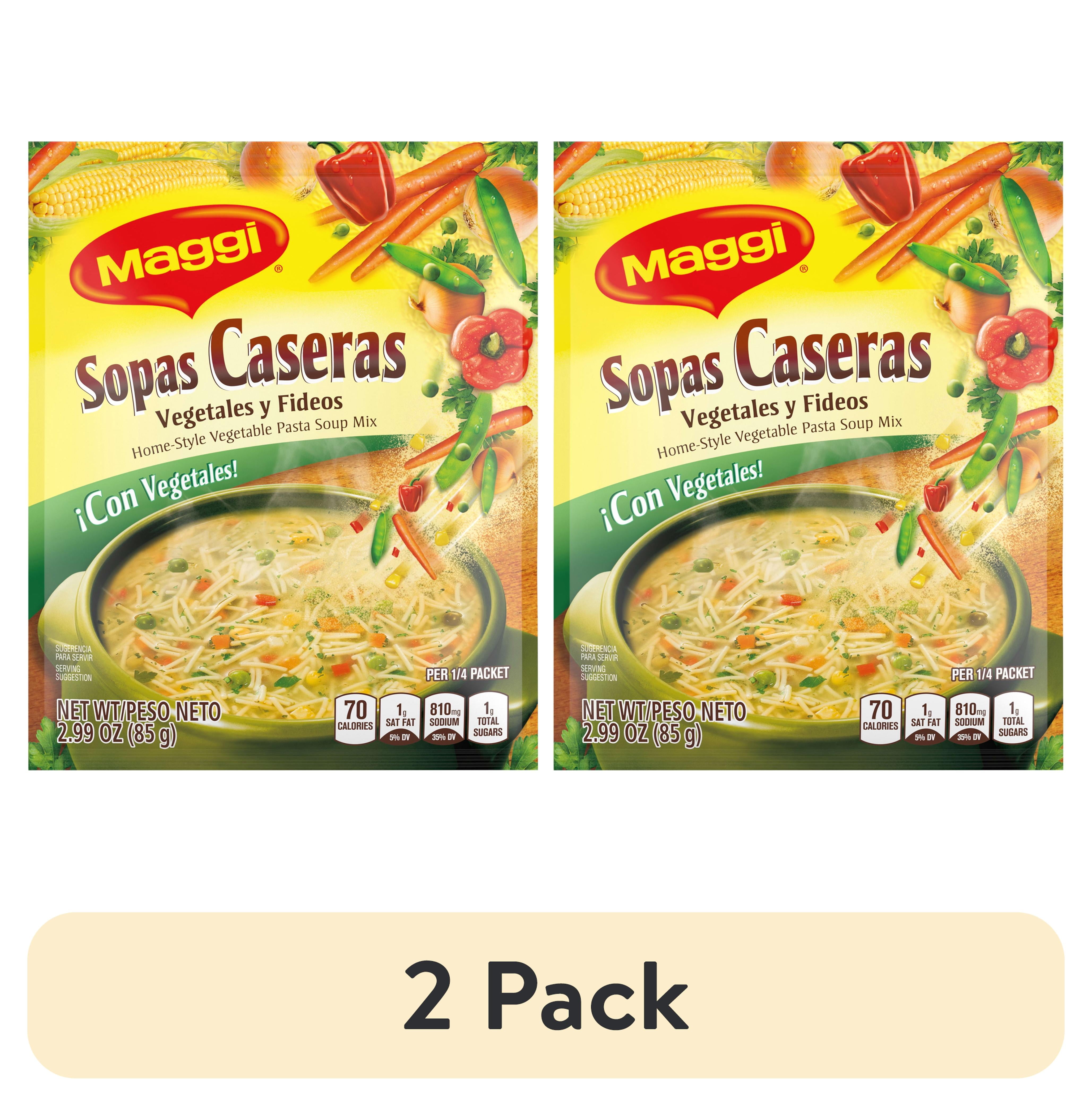 (2 pack) Maggi 70 Calories Home-Style Vegetable Pasta Soup Mix, 2.99 oz ...