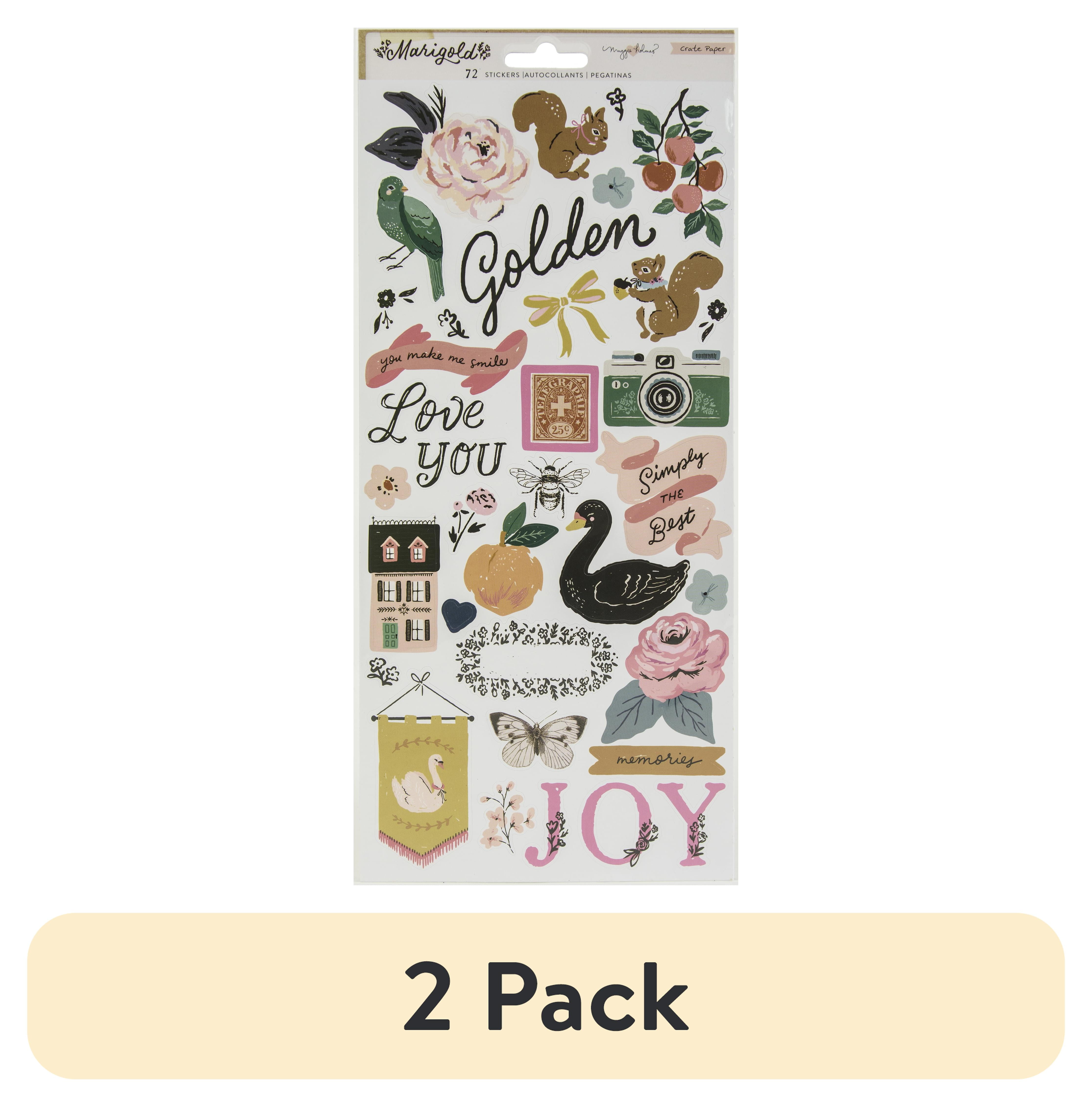(2 pack) Maggie Holmes Marigold Cardstock Stickers 72/Pkg- - Walmart.com