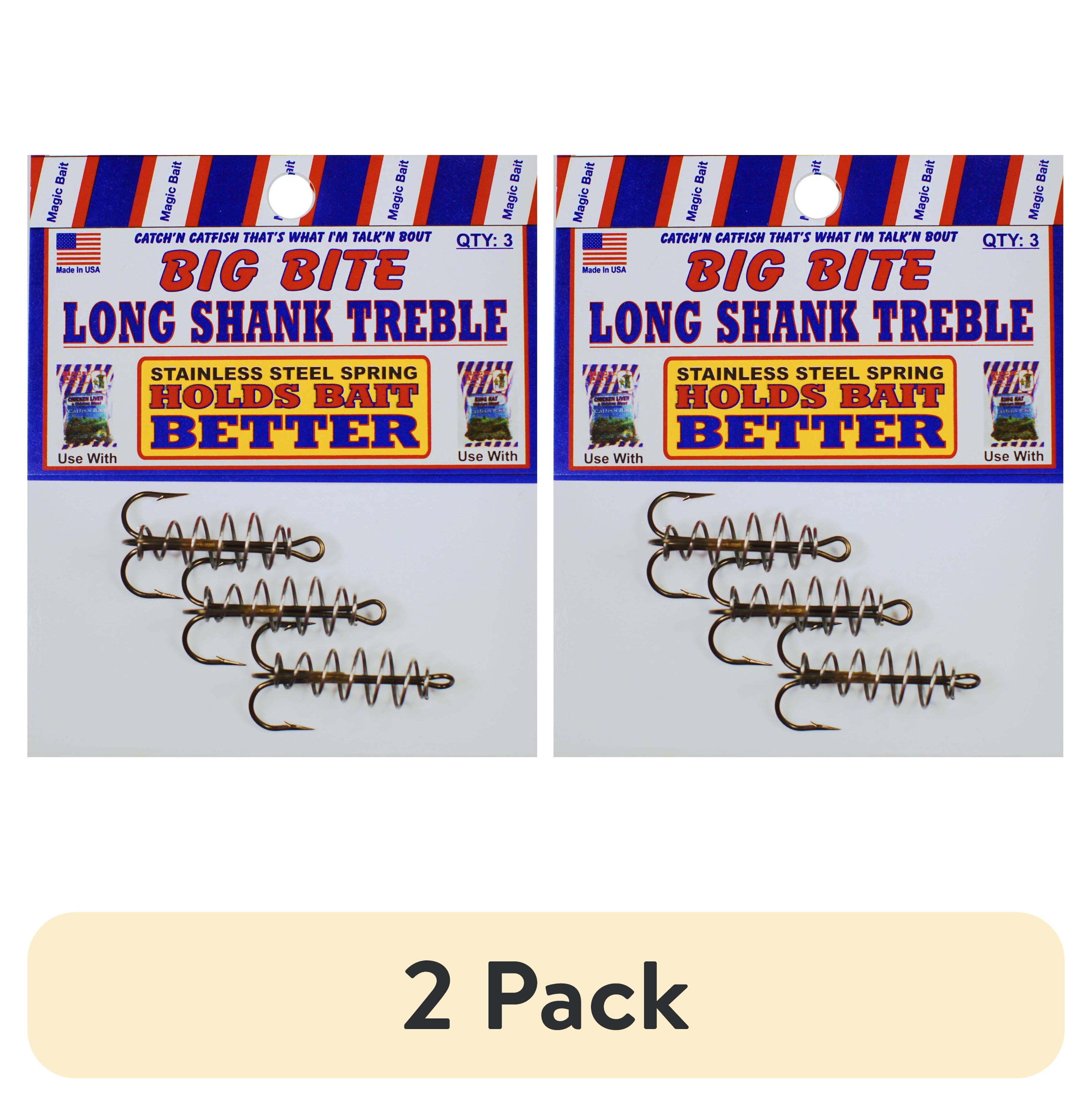(2 pack) Magic Bait Long Shank Treble SS Spring Catfish Dough Bait ...