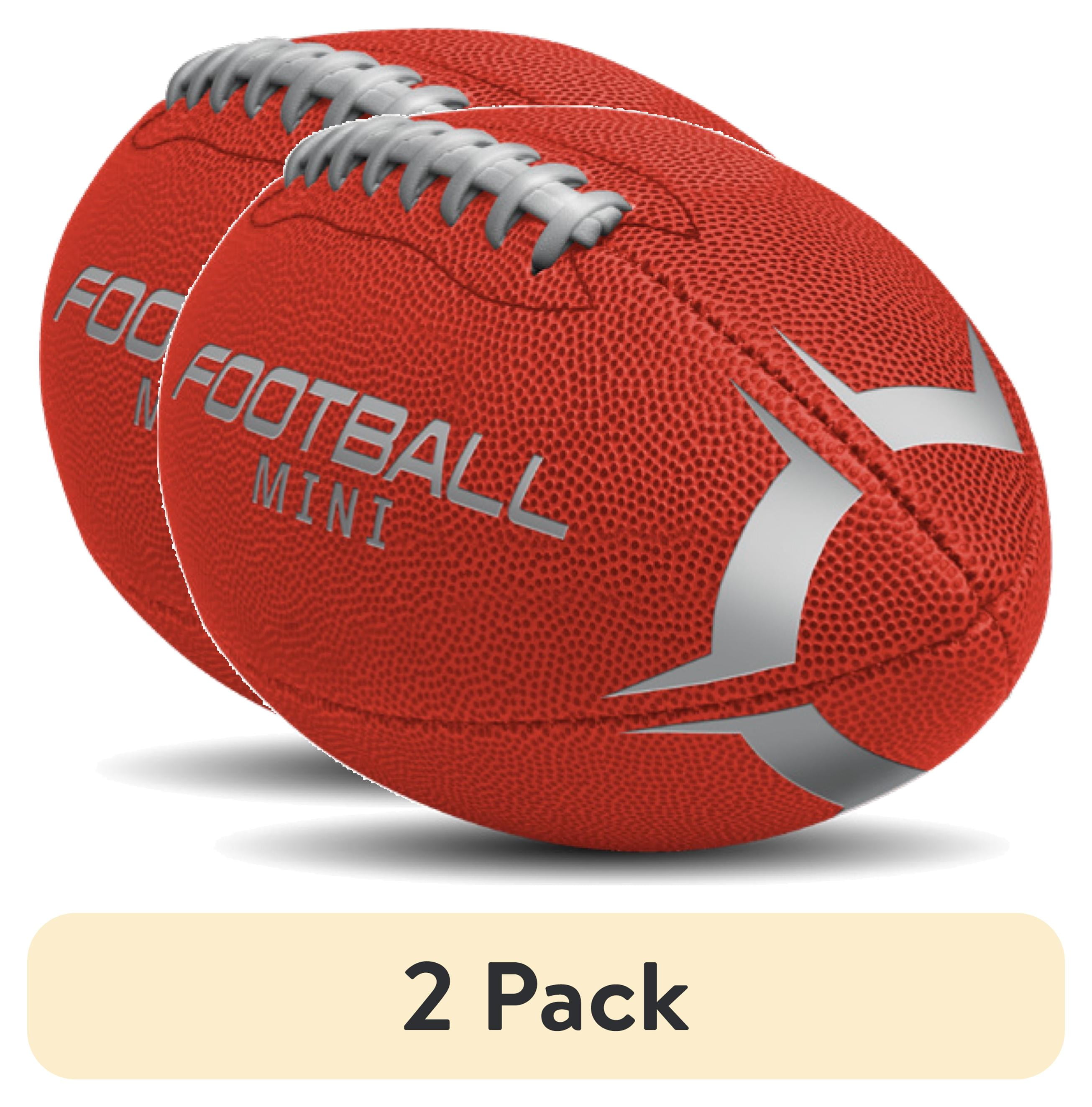 (2 pack) Magic Time Mini 6” Rubber Football, Toy Ball, Red, Kids Teen ...