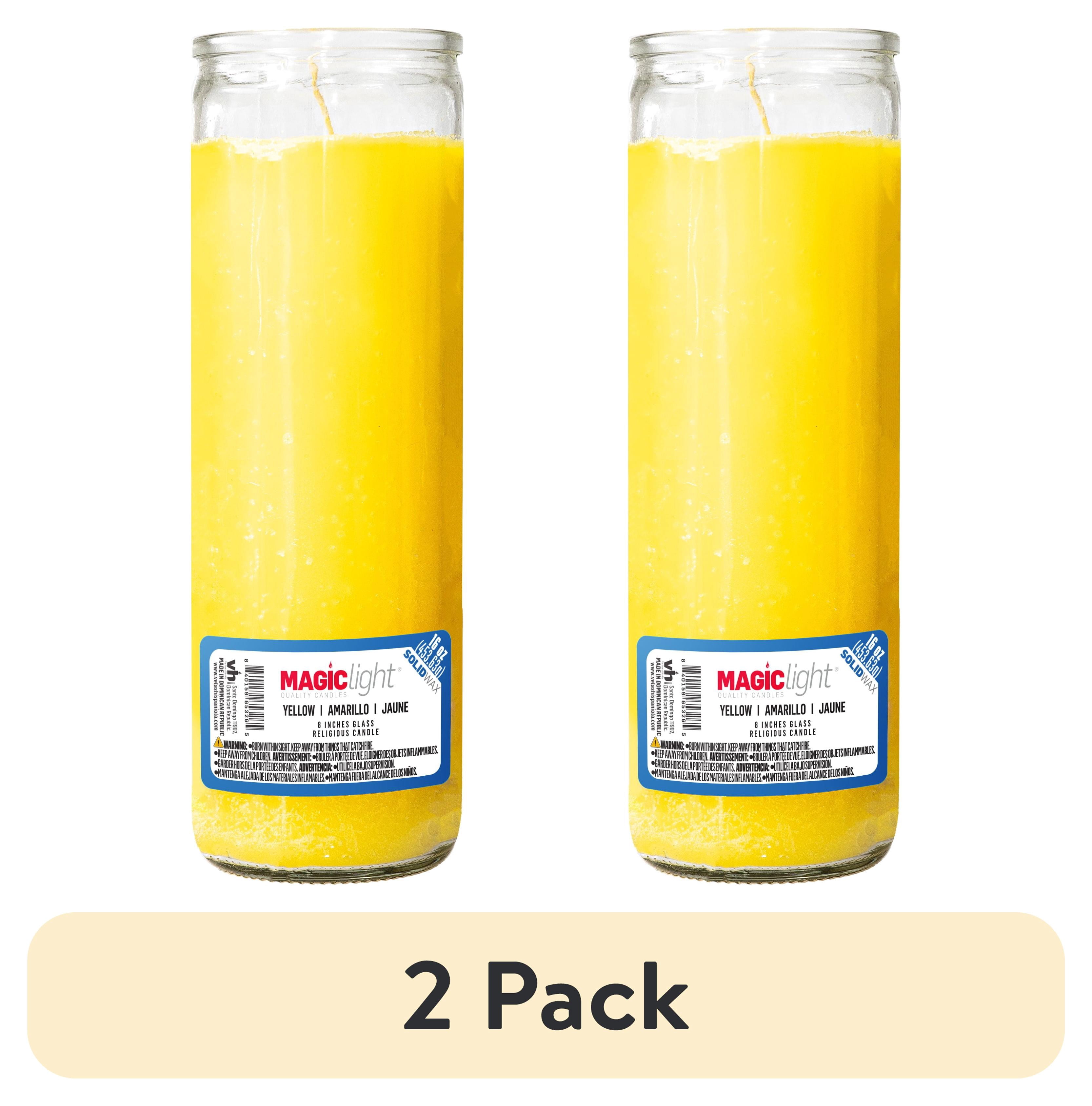 MagicLight Religious Candles 16 oz - Unscented Yellow Wax - Walmart.com