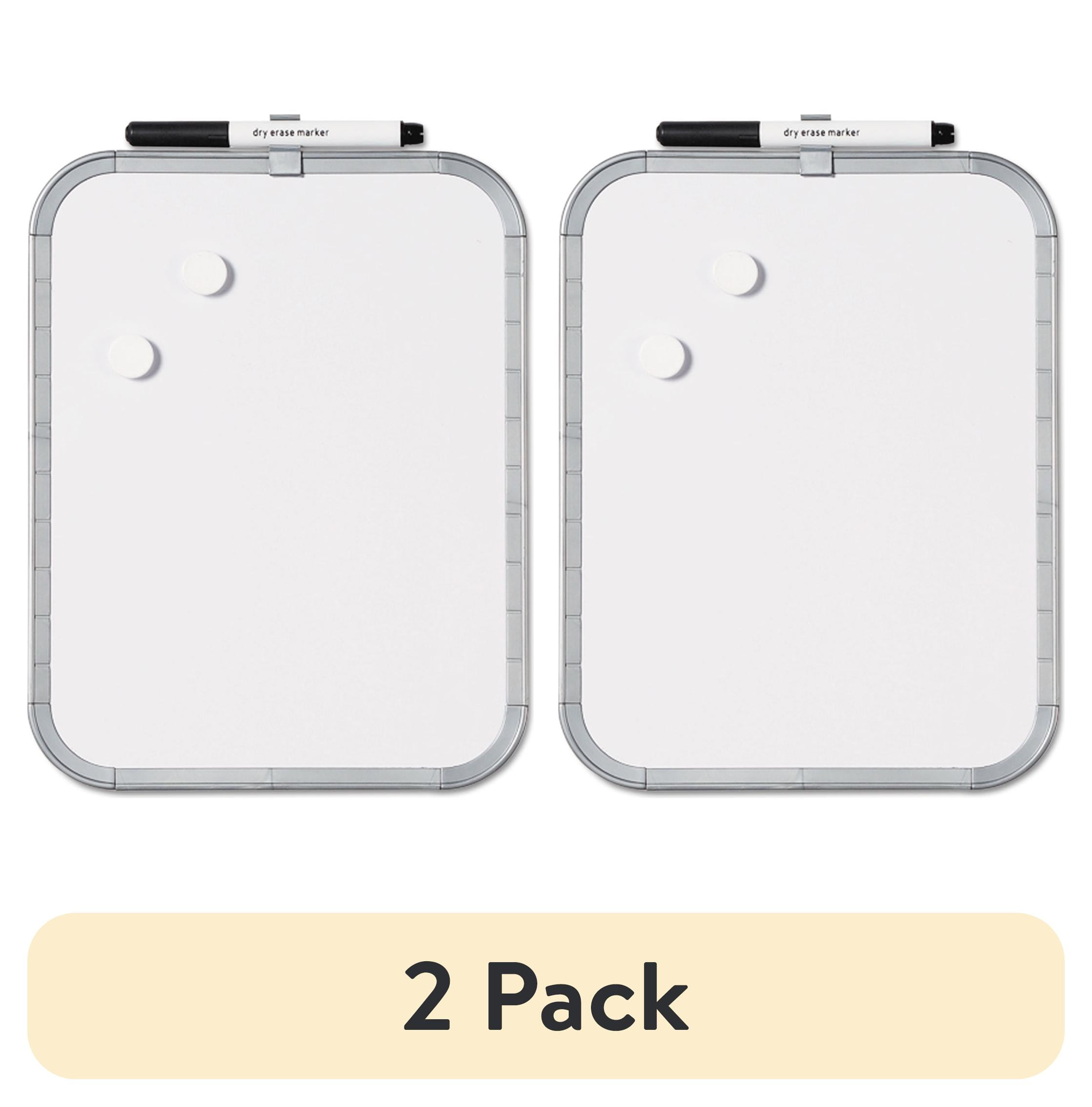 (2 pack) MasterVision Magnetic Dry Erase Board 11 x 17 White Plastic ...