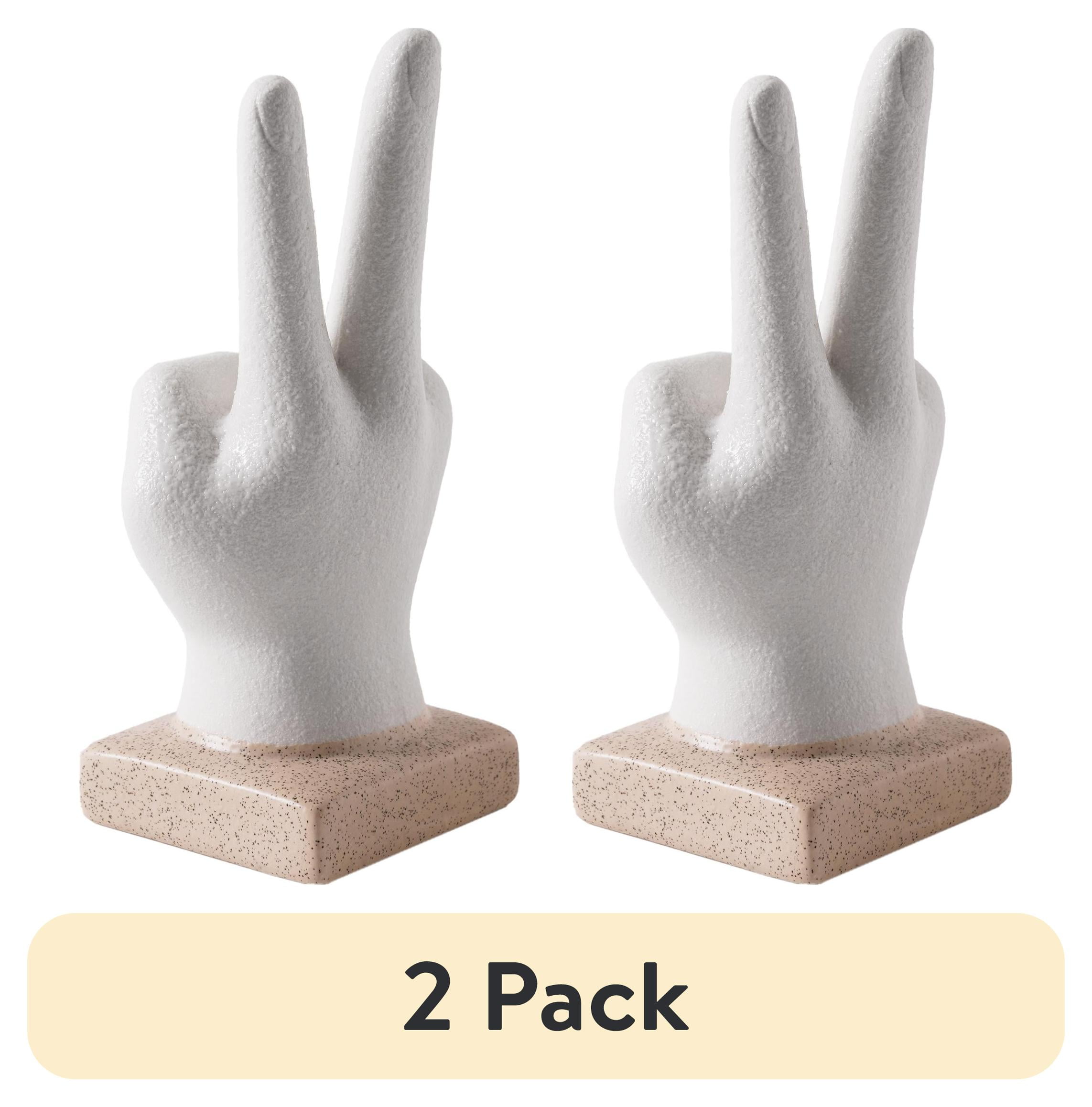 Mainstay Peace Hand Sign Figurine - Ceramic Decor - Walmart.com