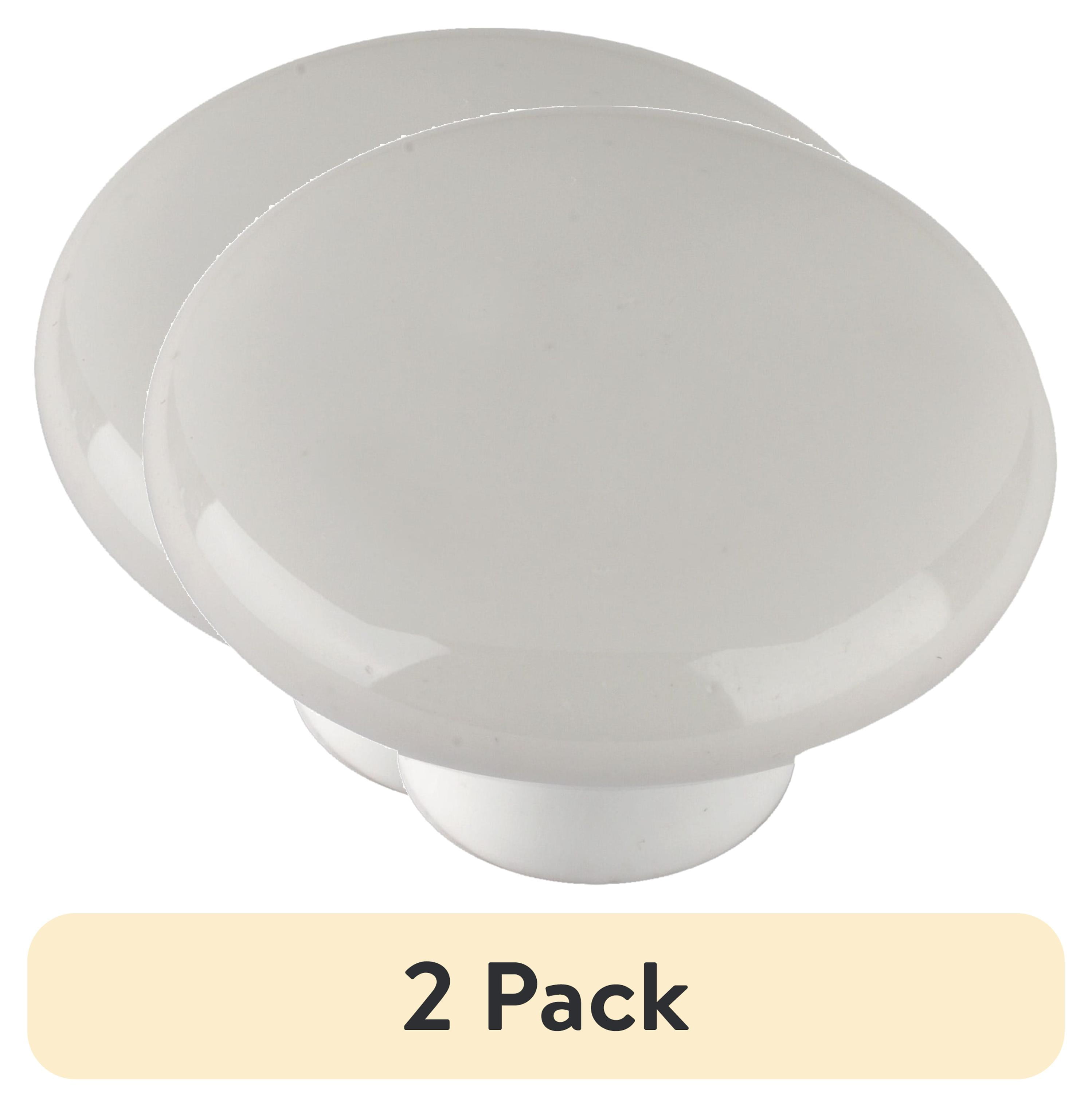 (2 pack) Mainstays 1-1/4" (32mm) Cabinet Knob, White Plastic, 2 Pack ...