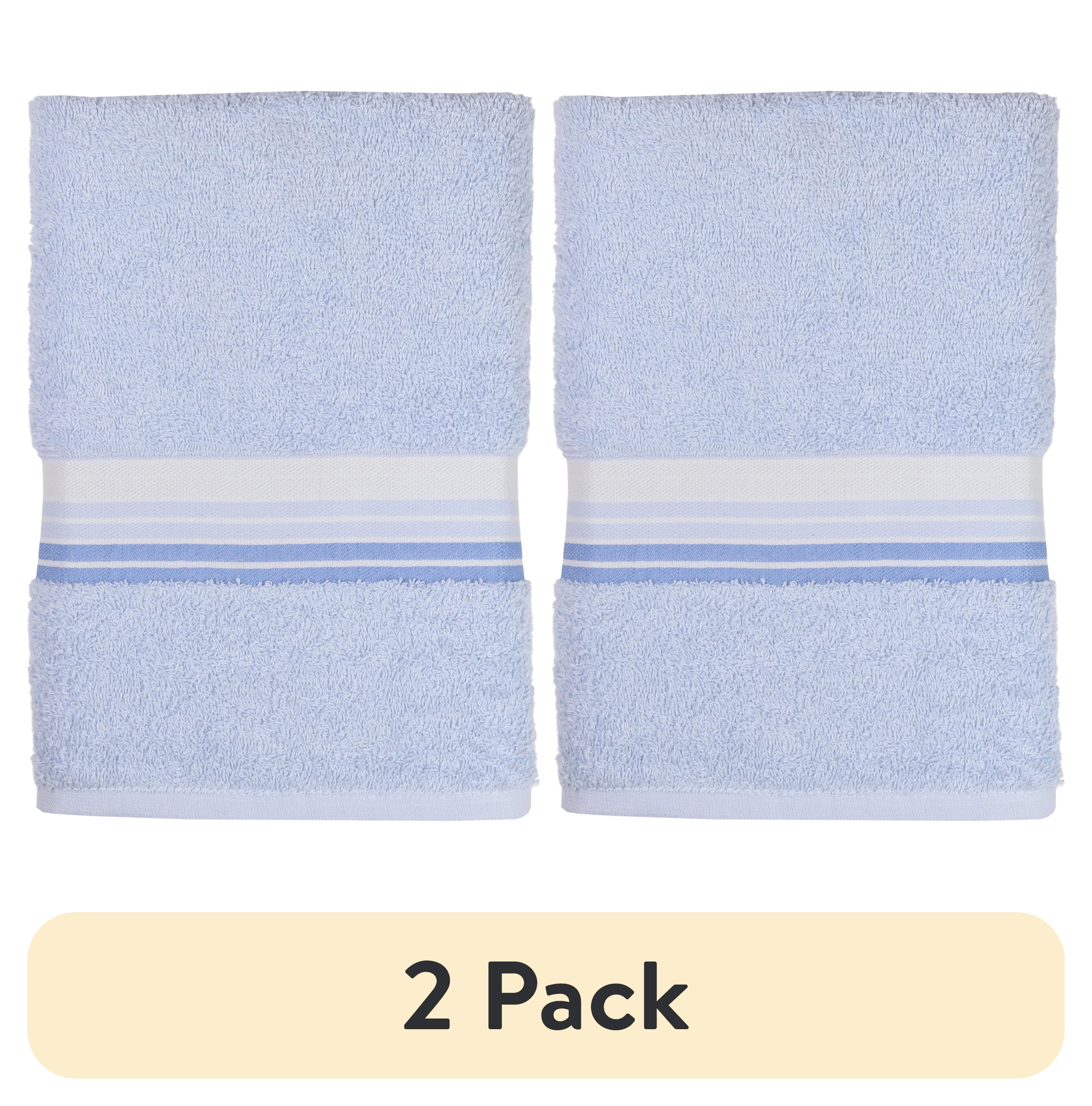 (2 pack) Mainstays 100% Cotton Bath Towel, Super Soft and highly ...