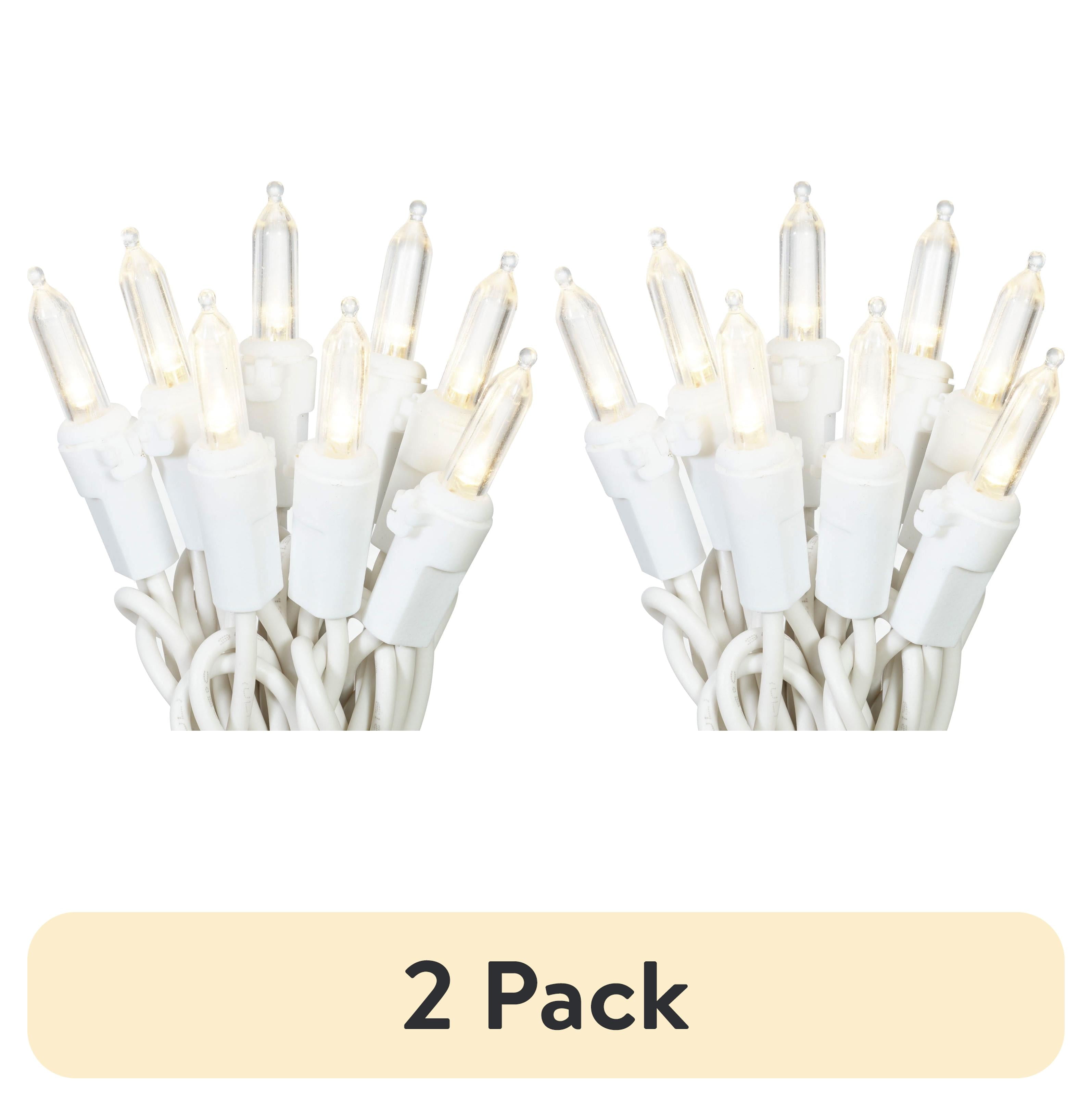 (2 pack) Mainstays 100-Count LED Mini Outdoor String Lights - Walmart.com