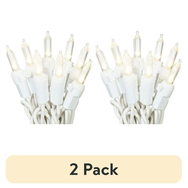 (2 pack) Mainstays 100-Count LED Mini Outdoor String Lights - Walmart ...