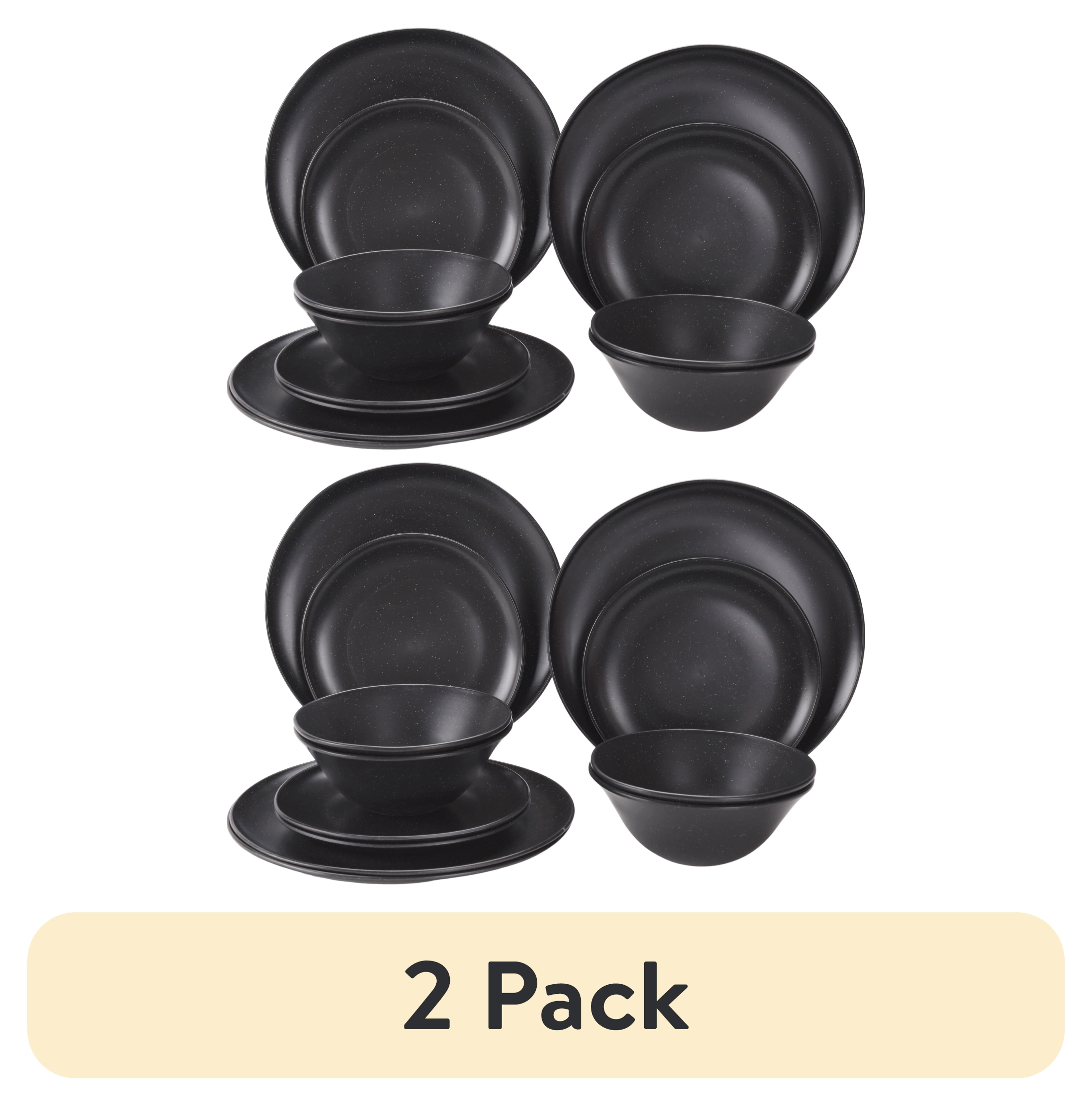 Mainstays Eco-Friendly Dinnerware Set 100% Recycled Plastic - Walmart.com