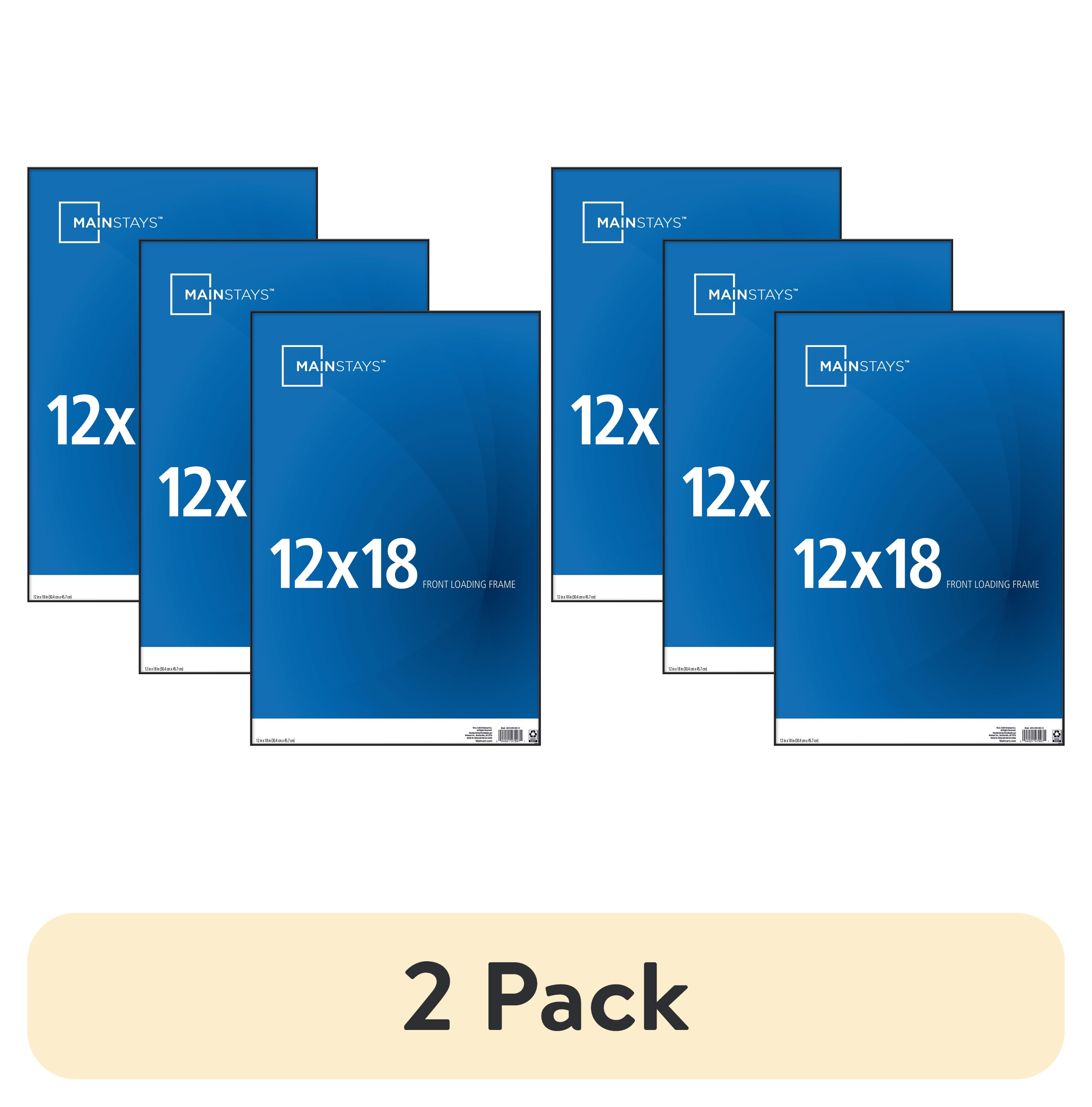 (2 pack) Mainstays 12x18 Front Loading Picture Frames, Black, Set of 3 ...