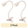(2 pack) Mainstays 13" Dimmable USB- Powered LED Clip Lamp, Pink Blush ...