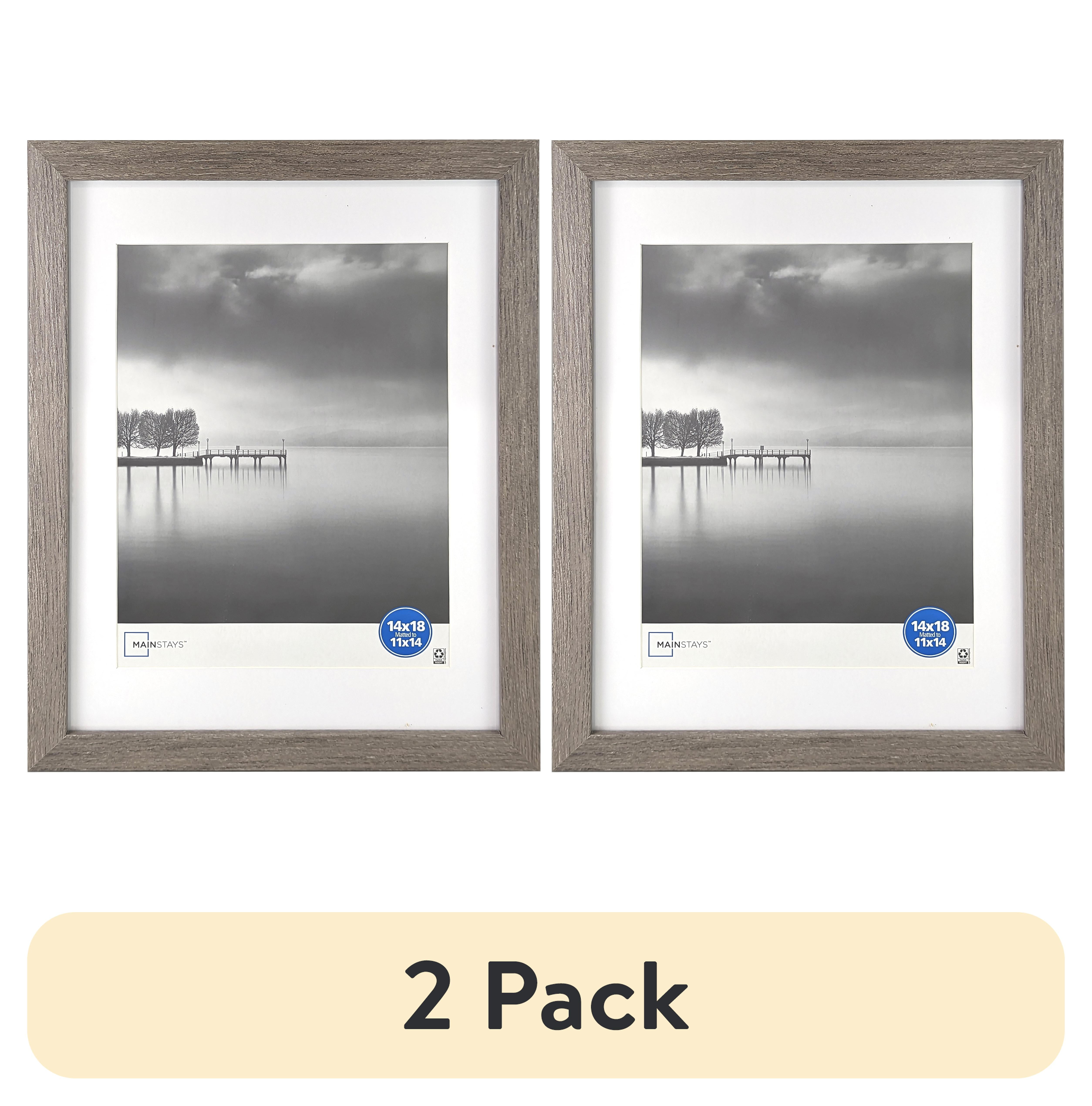 (2 pack) Mainstays – 11x14 Picture Frame – Rustic Gray Matted Gallery ...