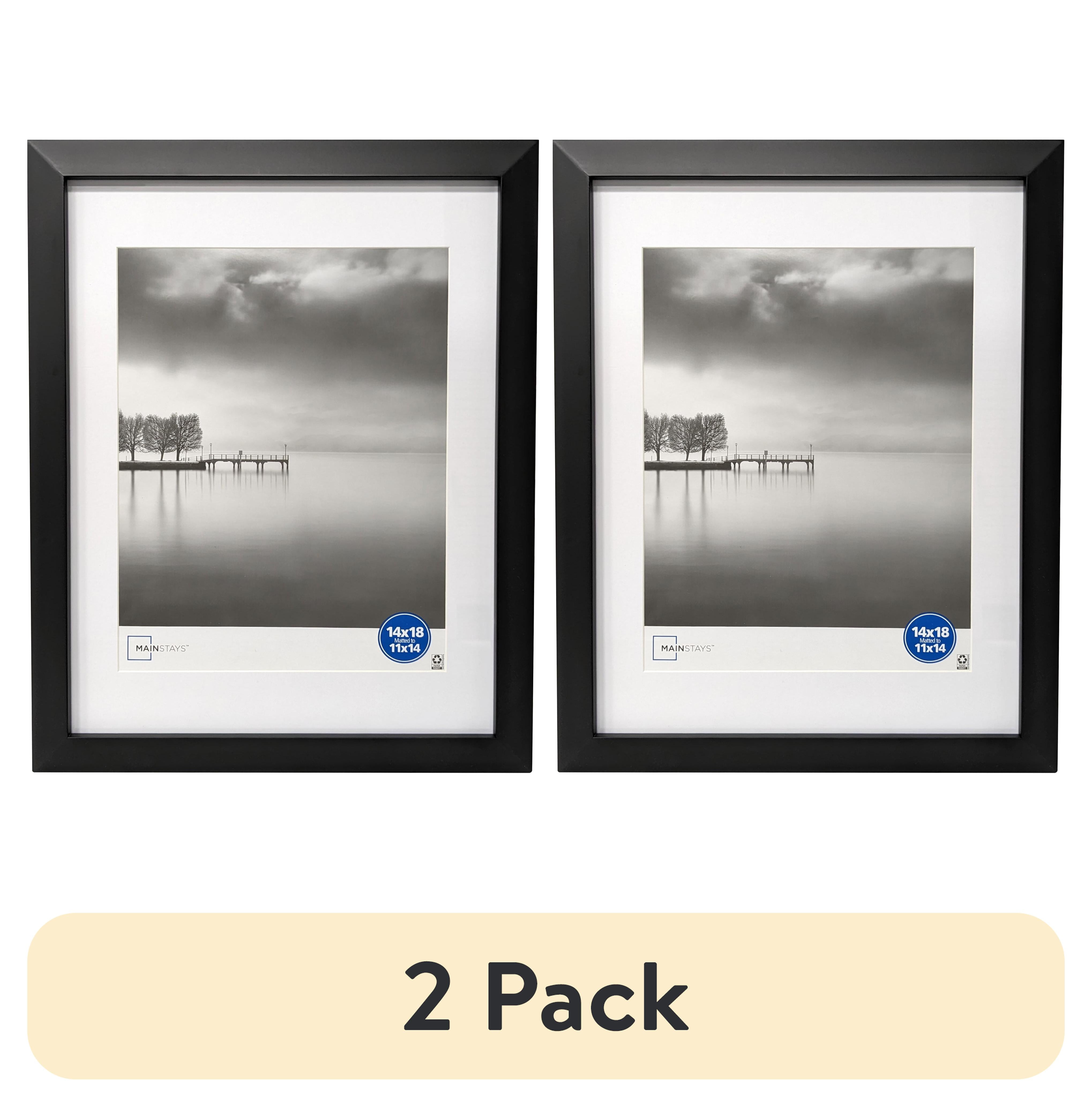 Mainstays 14x18 Matted to 11x14 Wall Picture Frame - Black - Walmart.com