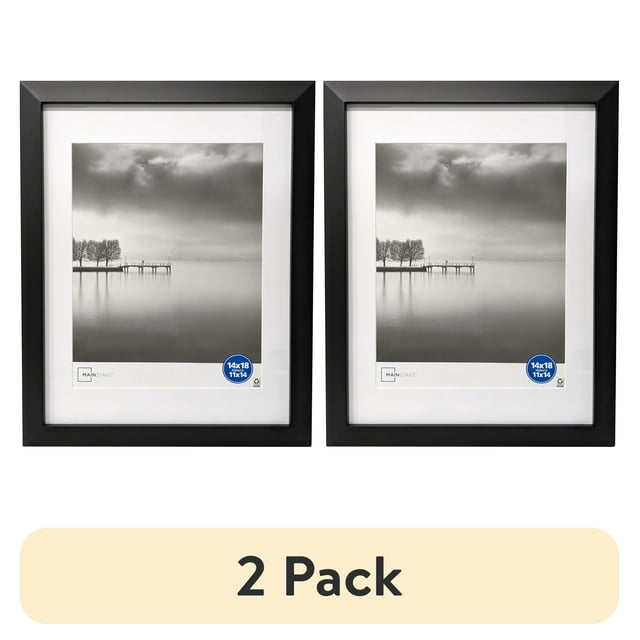Mainstays 14x18 Matted to 11x14 Wall Picture Frame - Black - Walmart.com