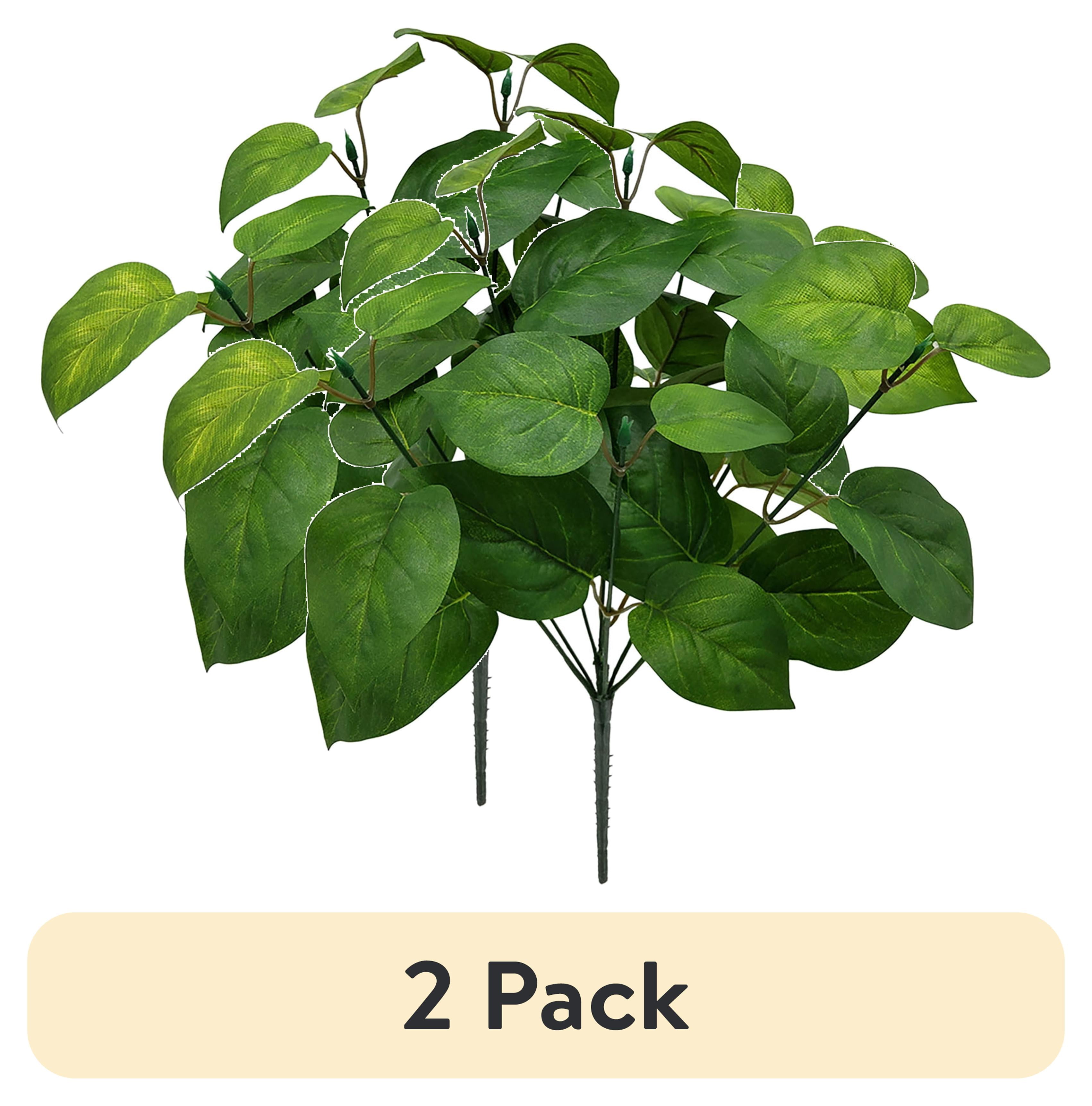 Mainstays 15.5in Artificial Peperomia Bush Green Indoor Decorative Faux ...