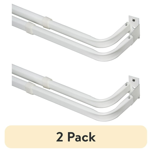 (2 pack) Mainstays 2-3" Basic Metal Wrap Around Adjustable Double ...