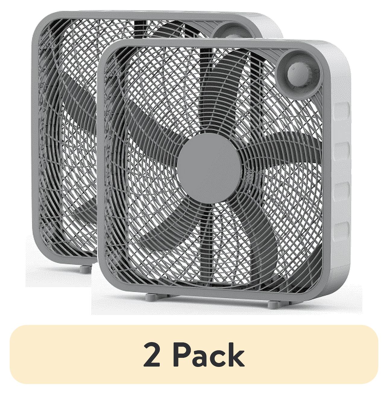 (2 pack) Mainstays 20" 3-Speed Portable Box Fan, New, FB50-16HS, Silver ...