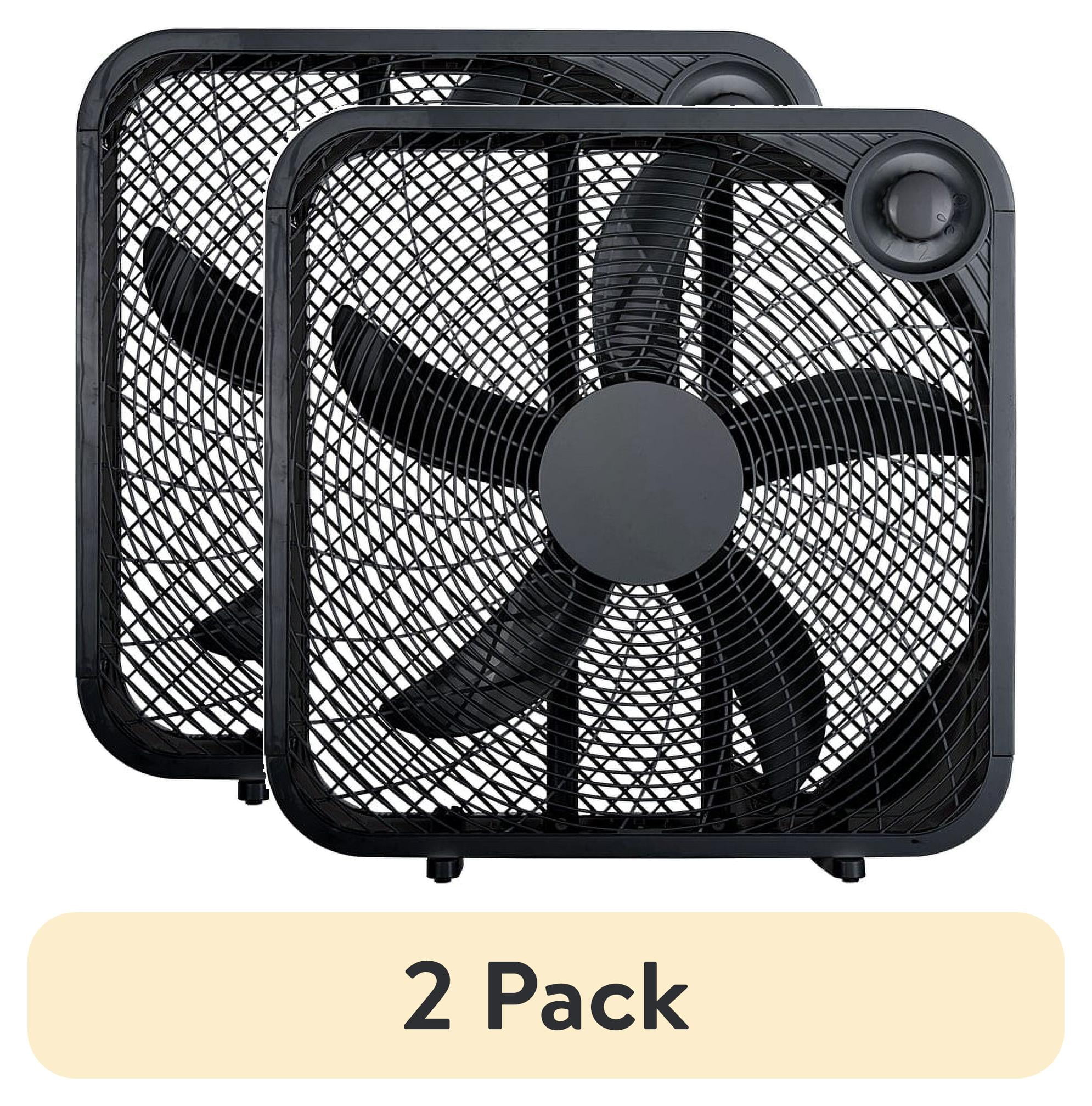 (2 pack) Mainstays 20-inch 3-Speed Box Fan, FB50-16HB, Black - Walmart.com