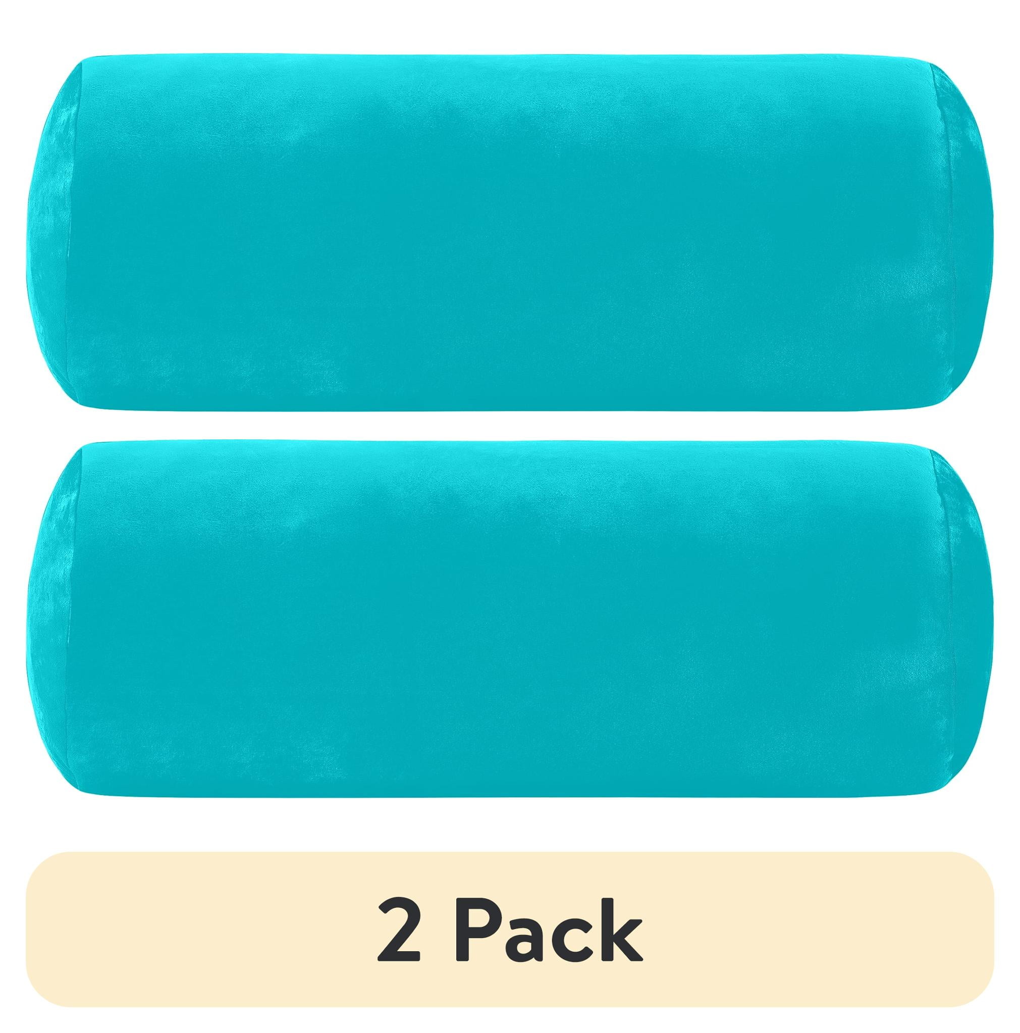 Mainstays Aqua Squishy Bolster Pillow Soft 20 x 9 - Walmart.com