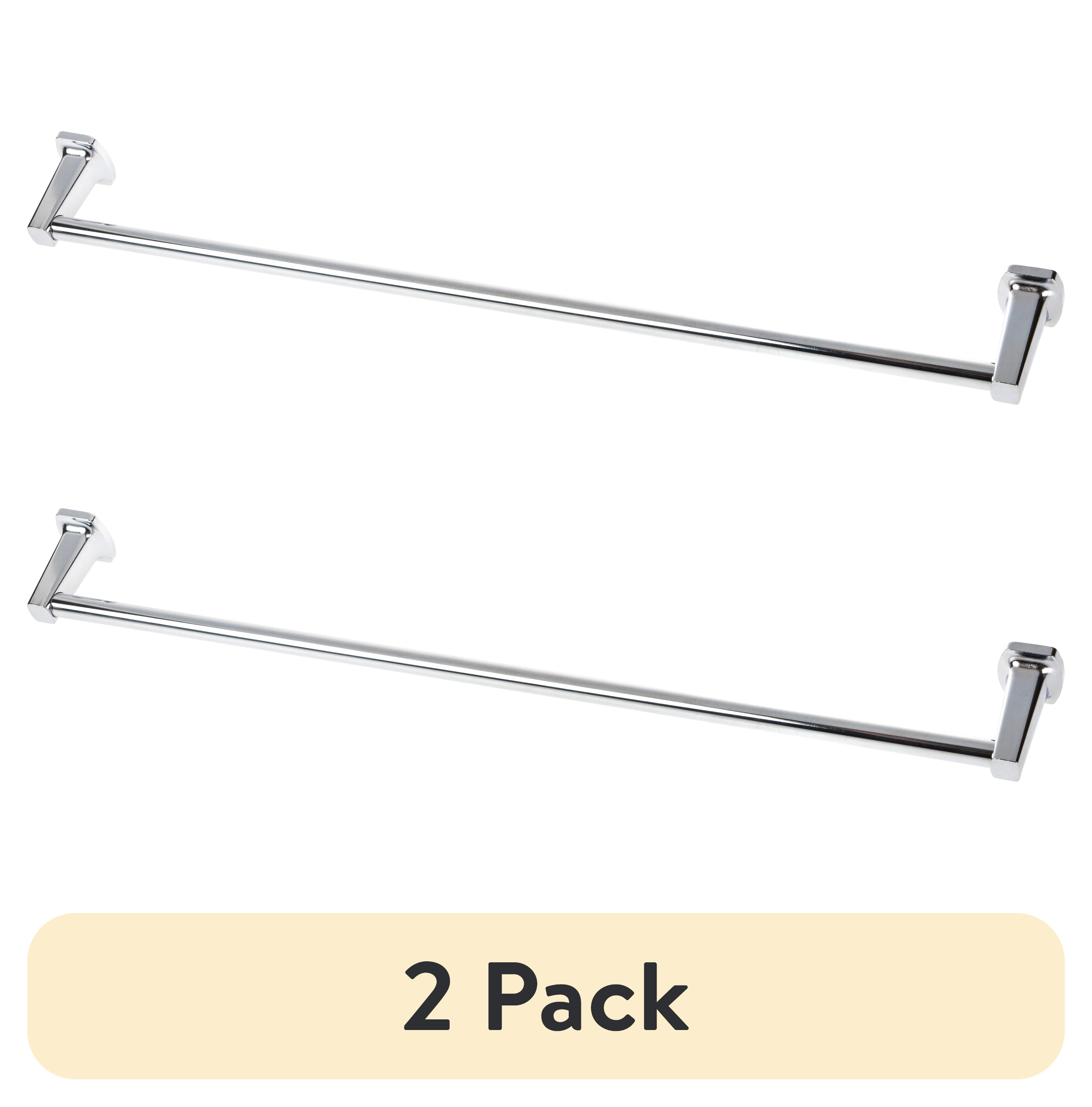 Mainstays Square Style Wall Mount Towel Bar - Chrome Finish - Walmart.com