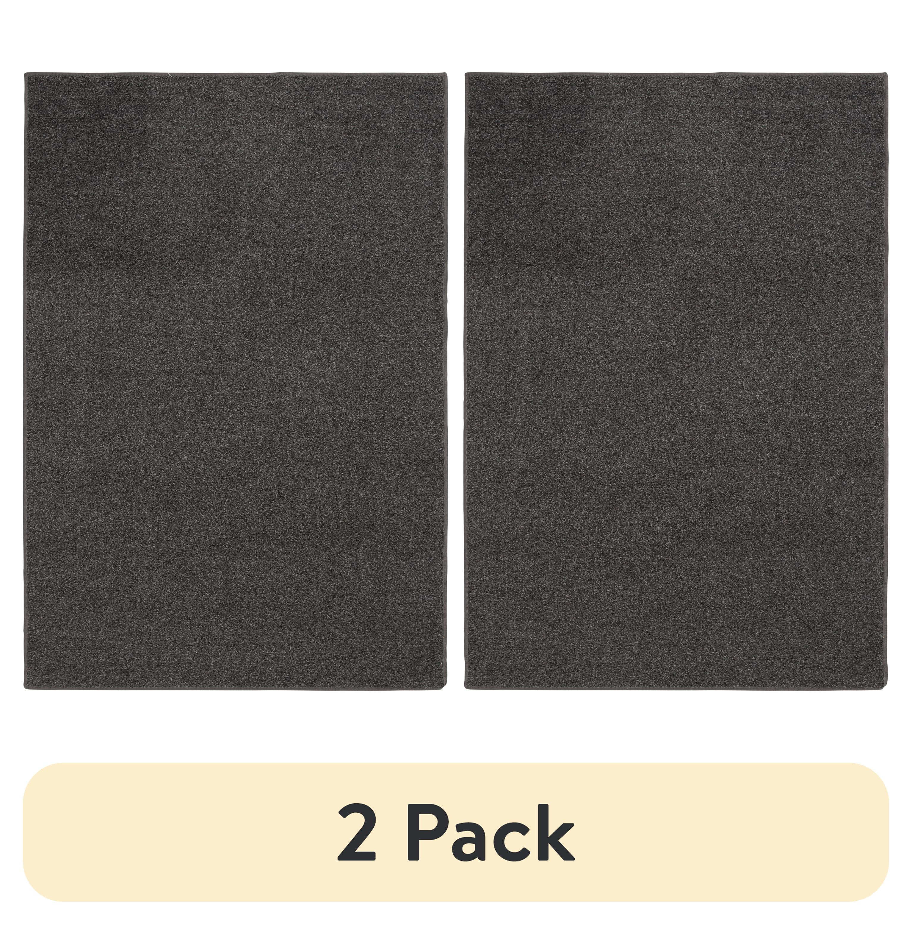 Mainstays 2 Pack 30x46 Titan Grey Durable Indoor Utility Rug Stain ...