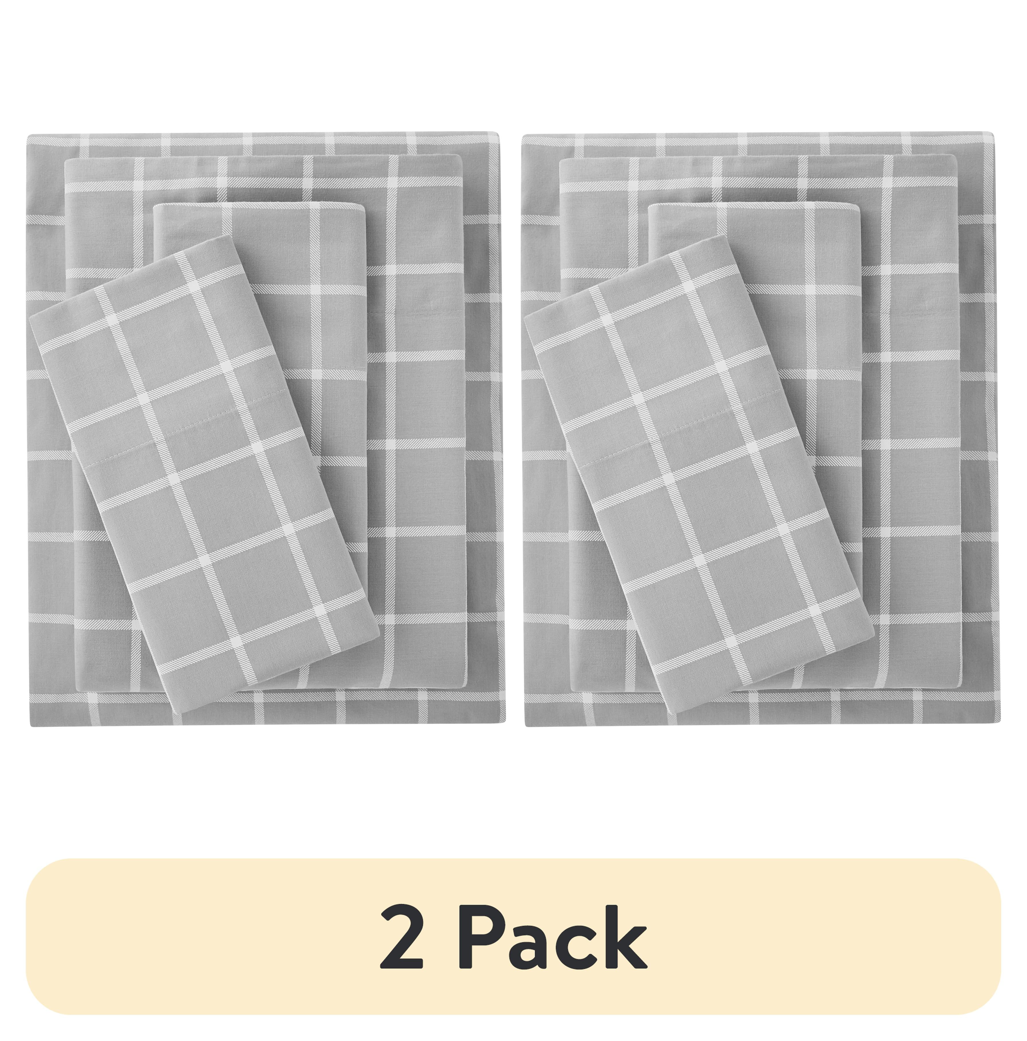 (2 pack) Mainstays, 300 Thread Count, Cotton Blend, Percale, Easy Care ...