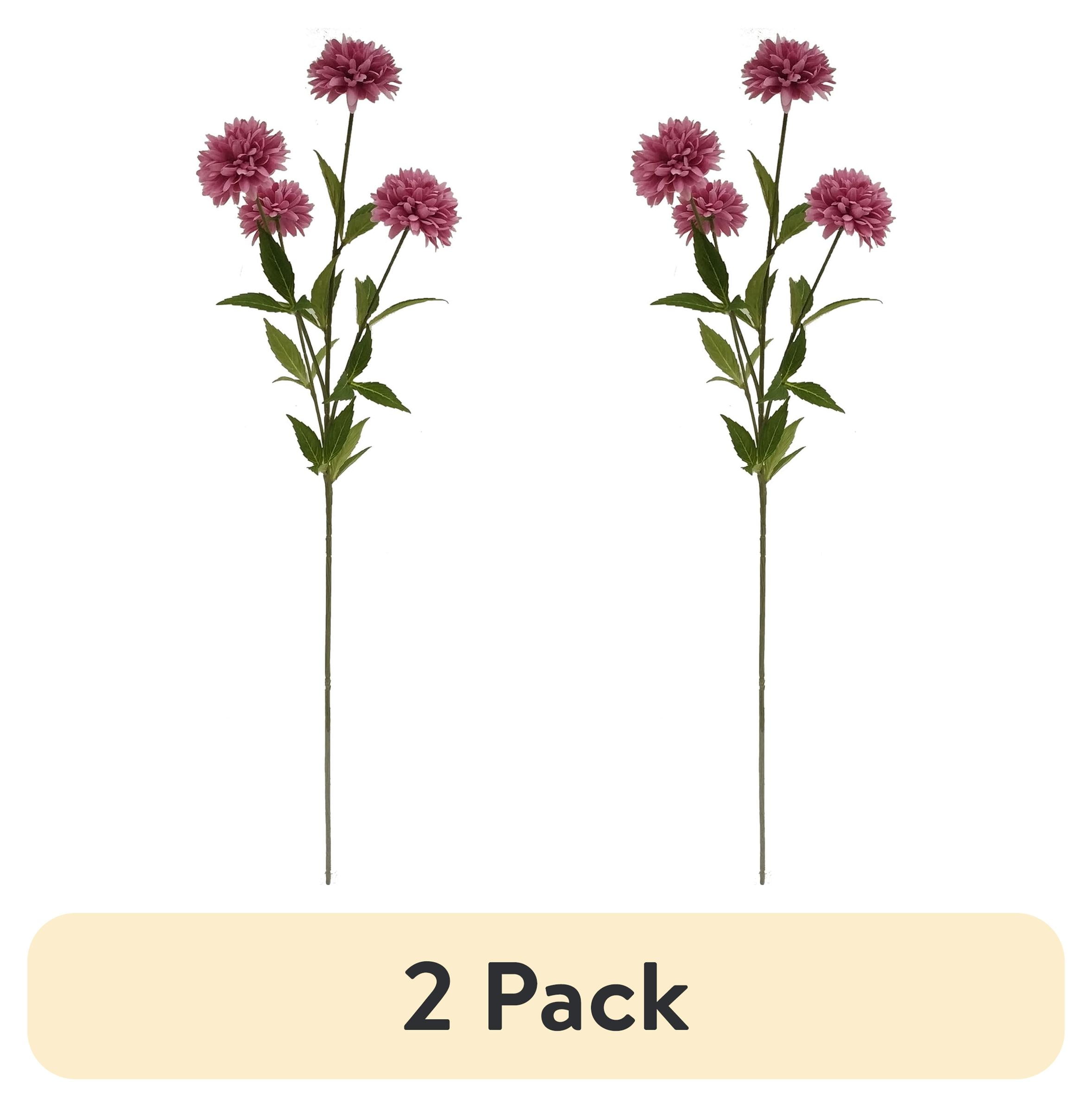 Mainstays Pink Ball Mum Stem - Artificial Flower Home Decor - Walmart.com