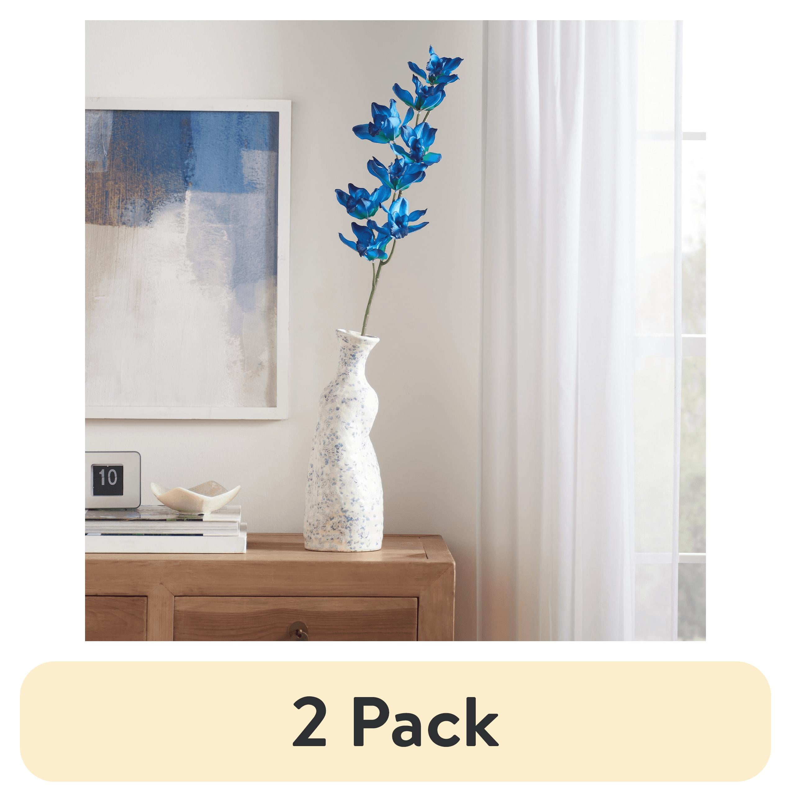 (2 pack) Mainstays 32" Artificial Blue Cymbidium Orchid Stem - Walmart.com
