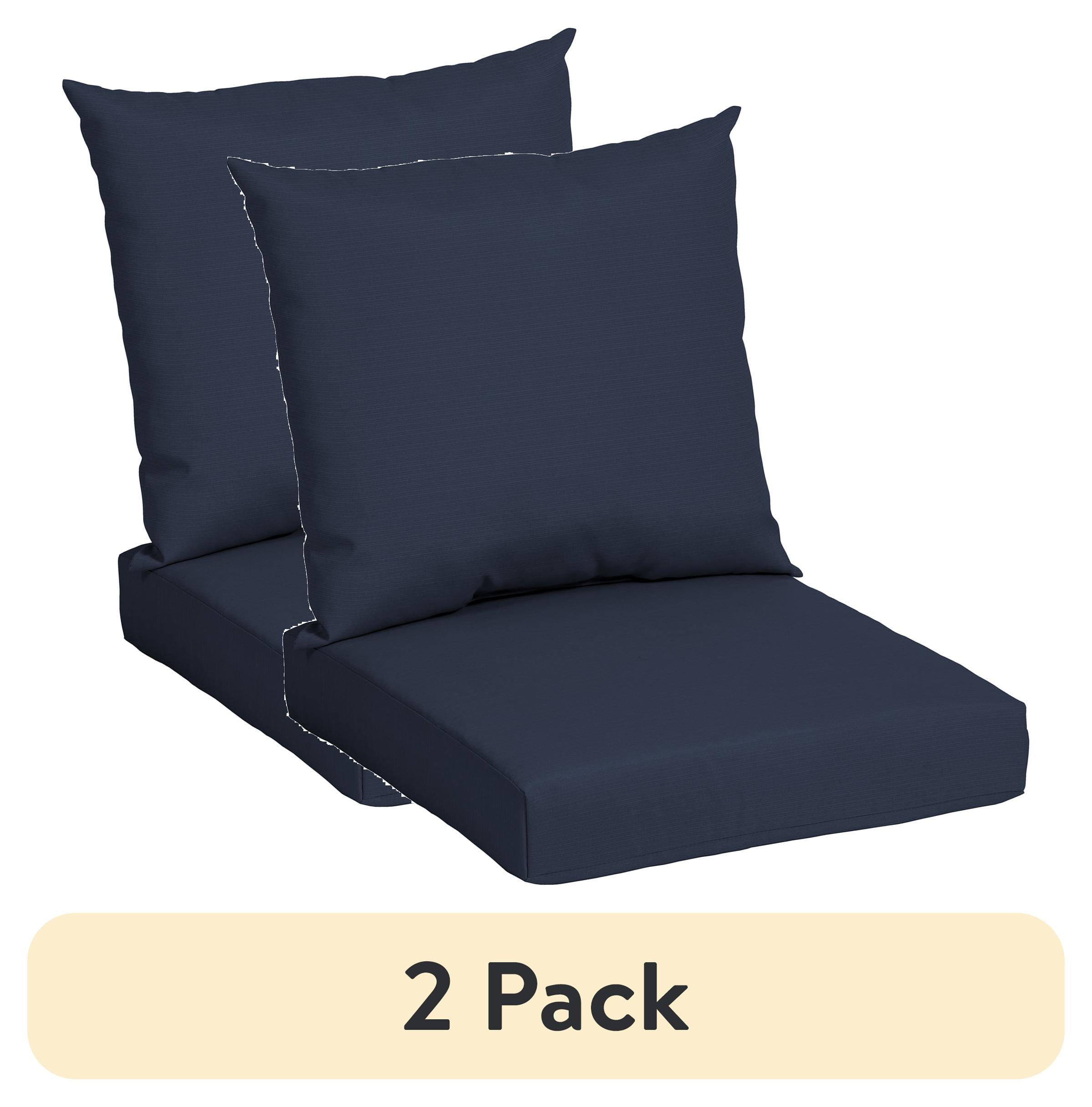 (2 pack) Mainstays 45"L x 22.75"W Navy Blue Rectangle Outdoor 2-Piece ...