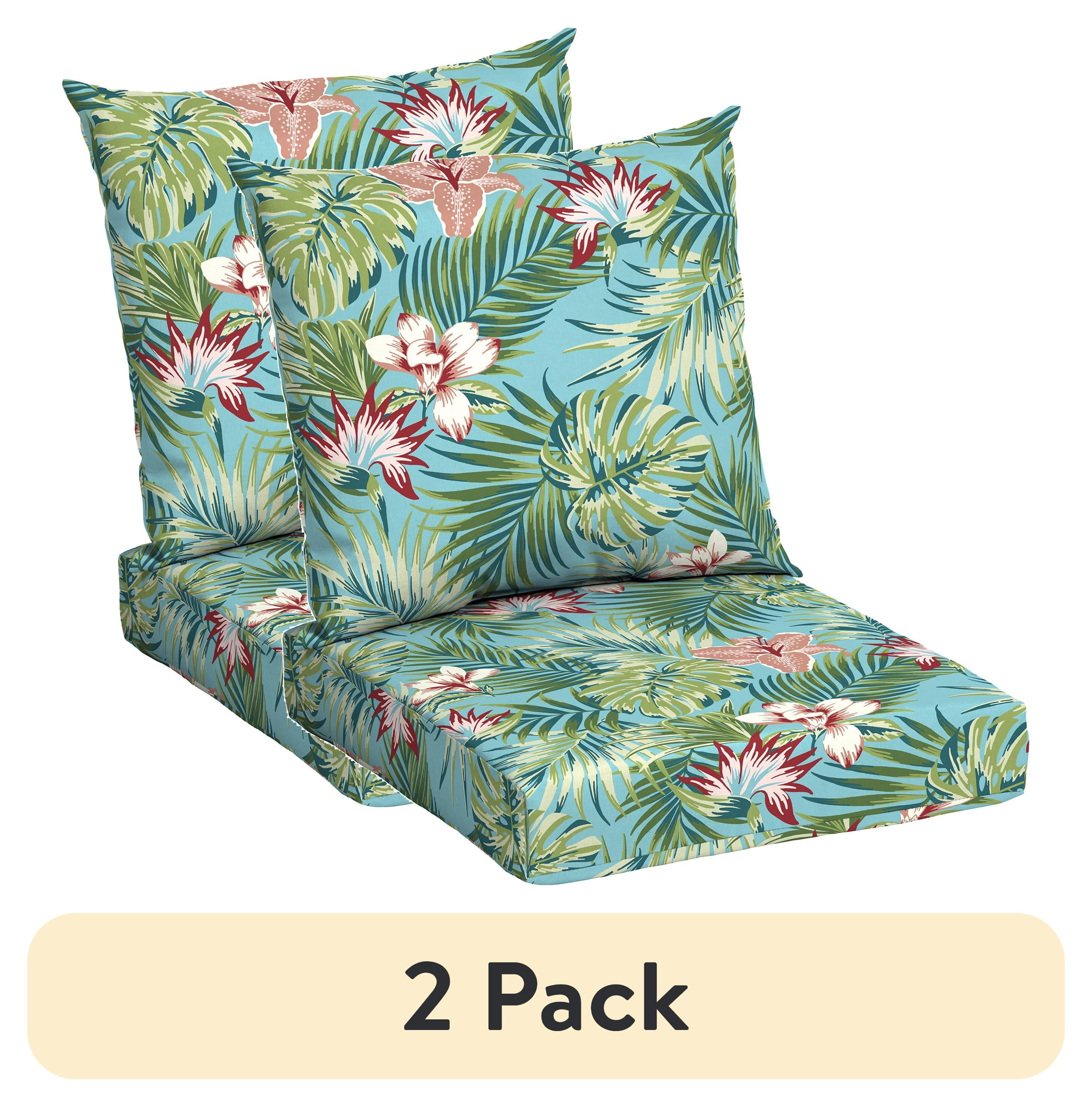 (2 pack) Mainstays 45" L x 22.75" W Turquoise Palm Rectangle Outdoor 2 ...