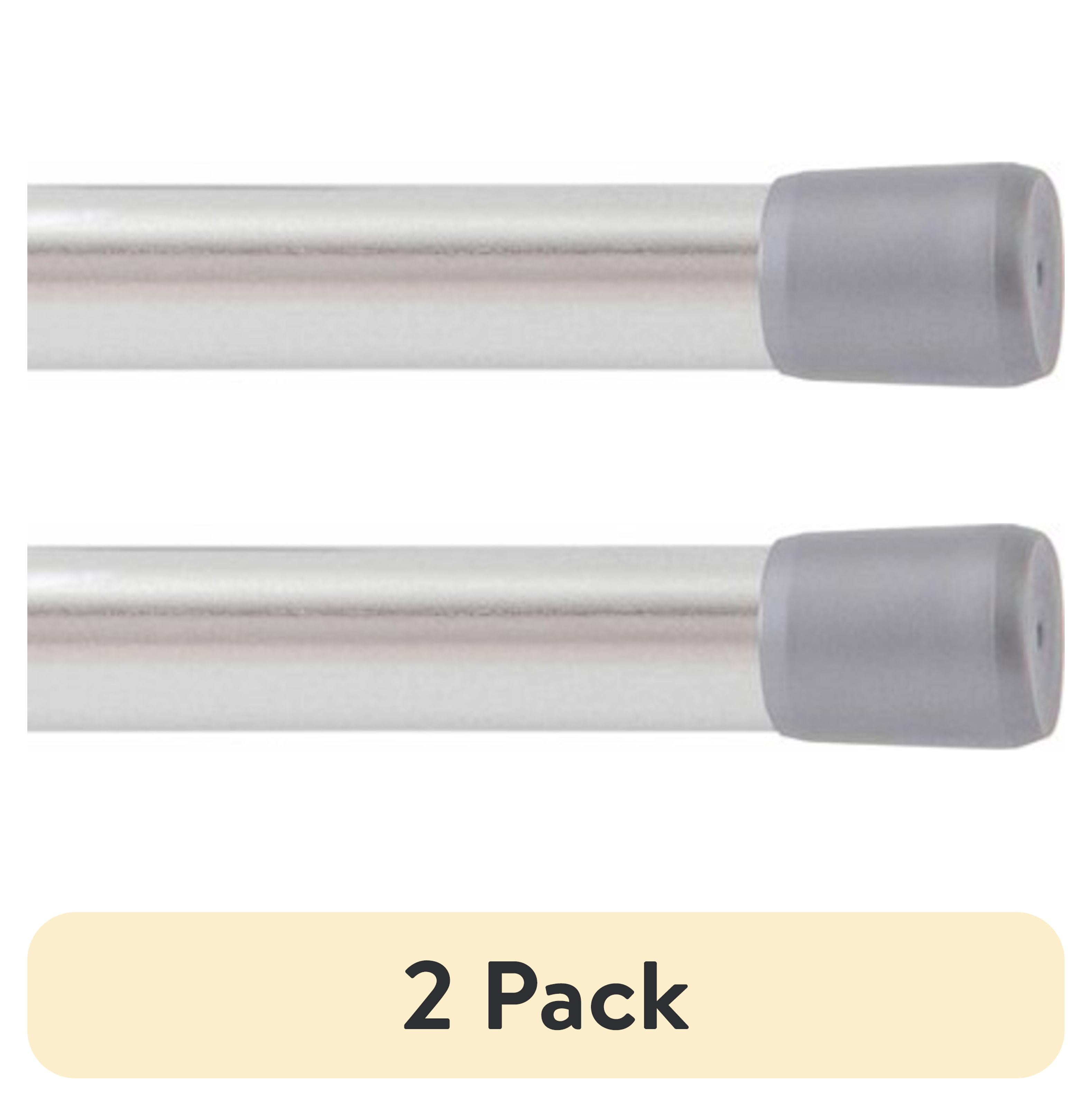 (2 pack) Mainstays 5/8" Adjustable Spring Metal Tension Curtain Rod, 48 ...