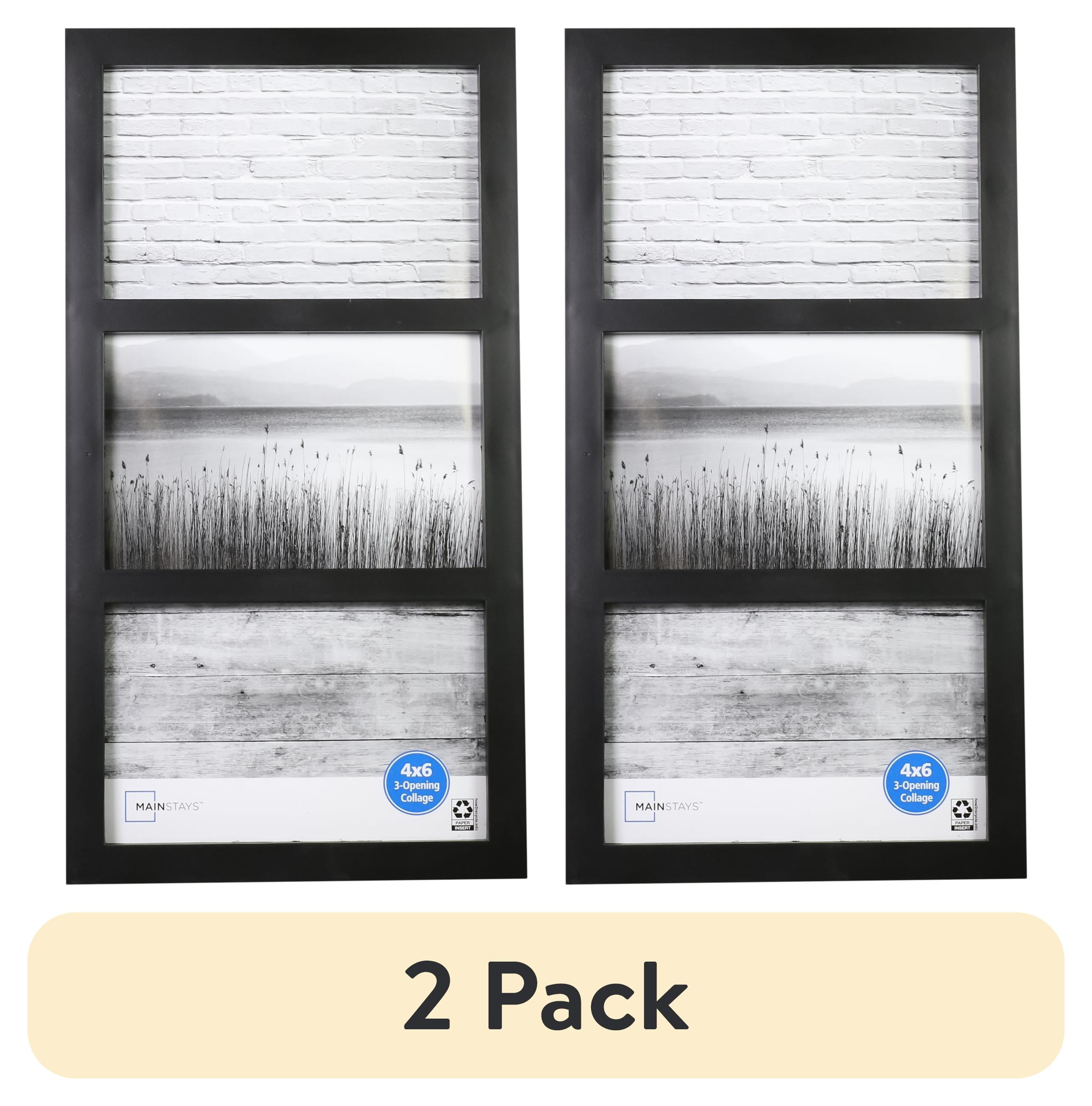 (2 pack) Mainstays 4x6 3-Opening Linear Gallery Collage Picture Frame ...