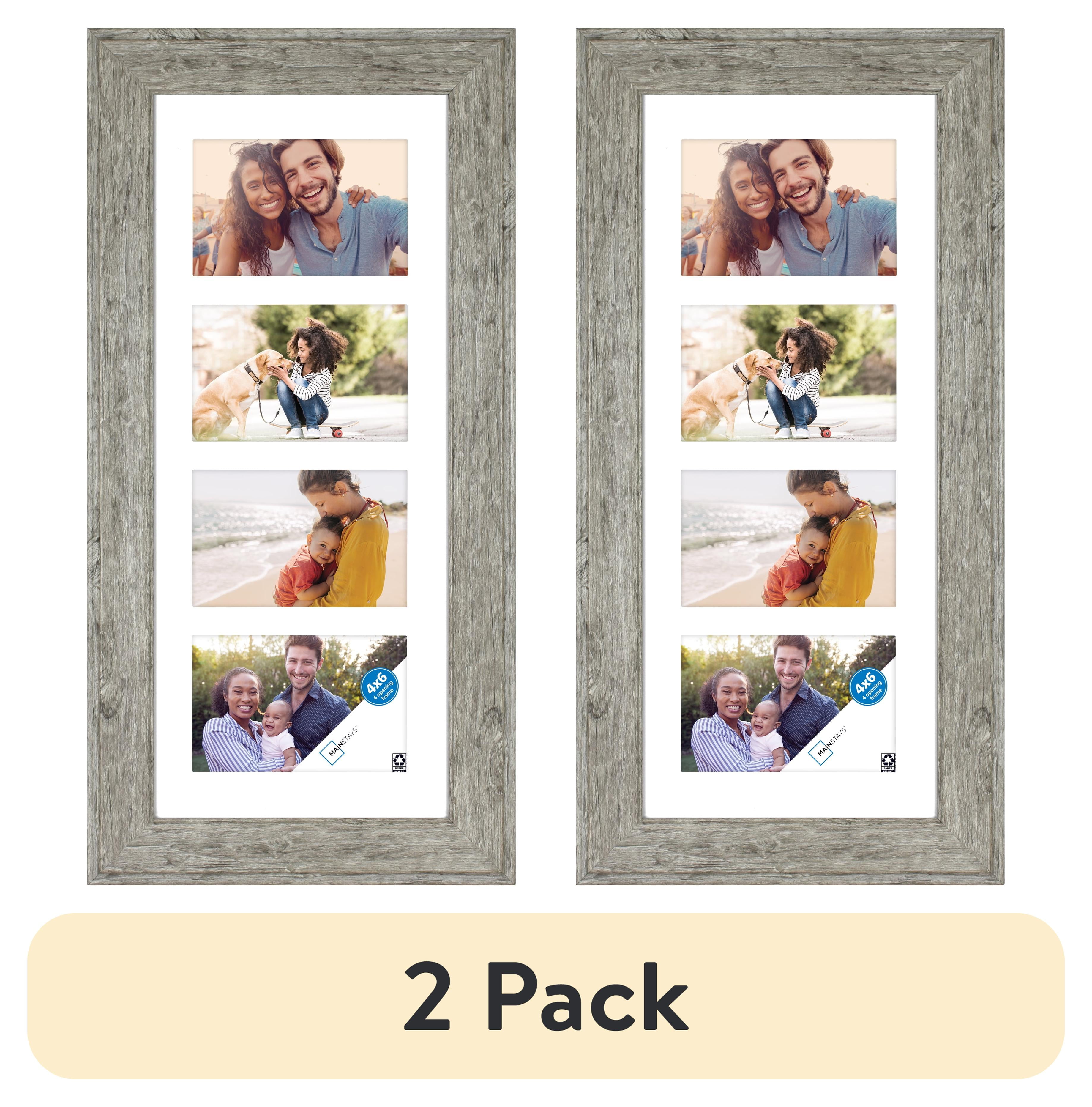 (2 pack) Mainstays 4x6 4-Opening Matted Wall Collage Picture Frame ...