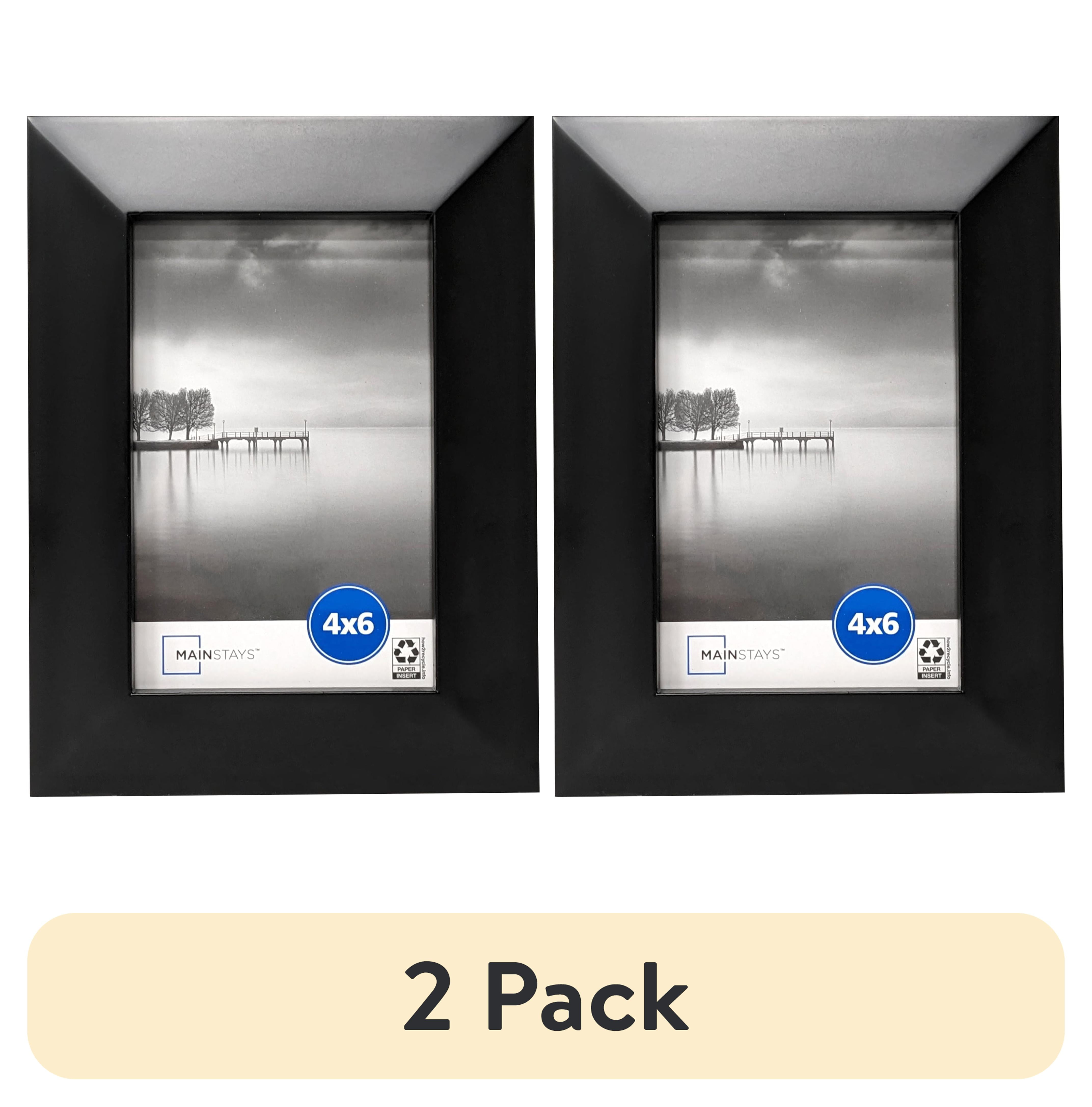 (2 pack) Mainstays 5x7 Bevel Gallery Tabletop Picture Frame, Black ...