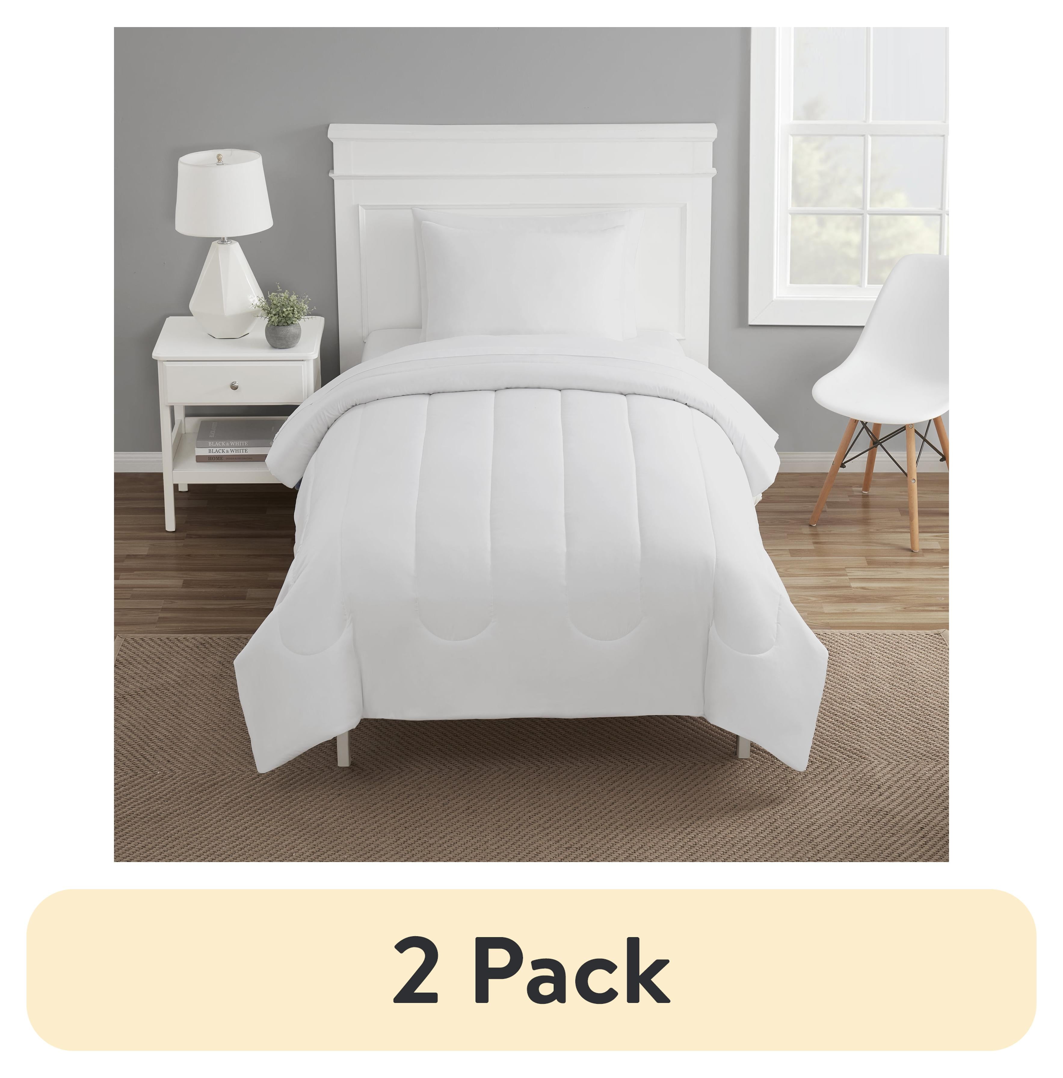 (2 pack) Mainstays 5 Piece Reversible Bed in a Bag Comforter Set with ...