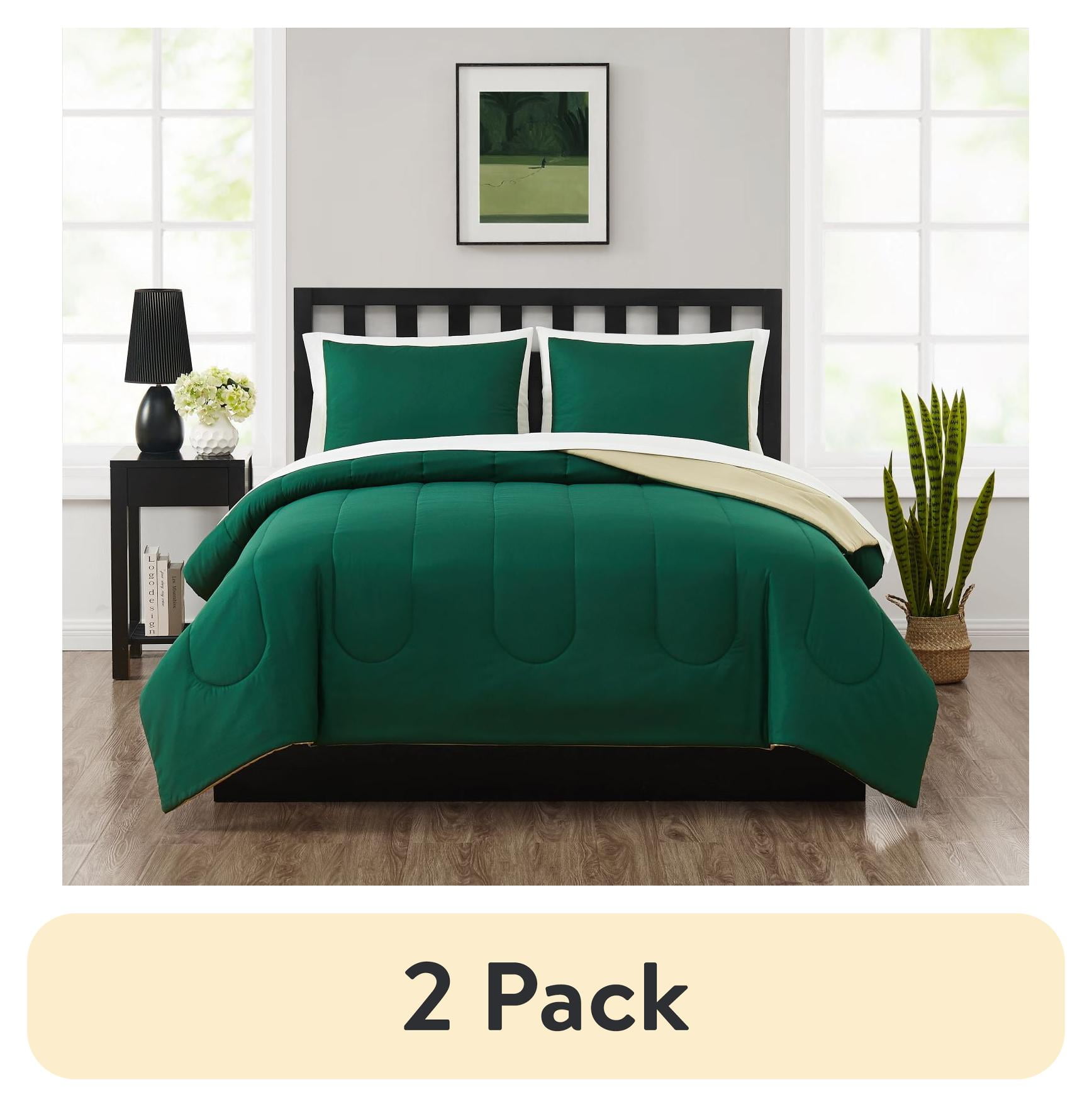 (2 pack) Mainstays 5 Piece Reversible Bed in a Bag Comforter Set with ...