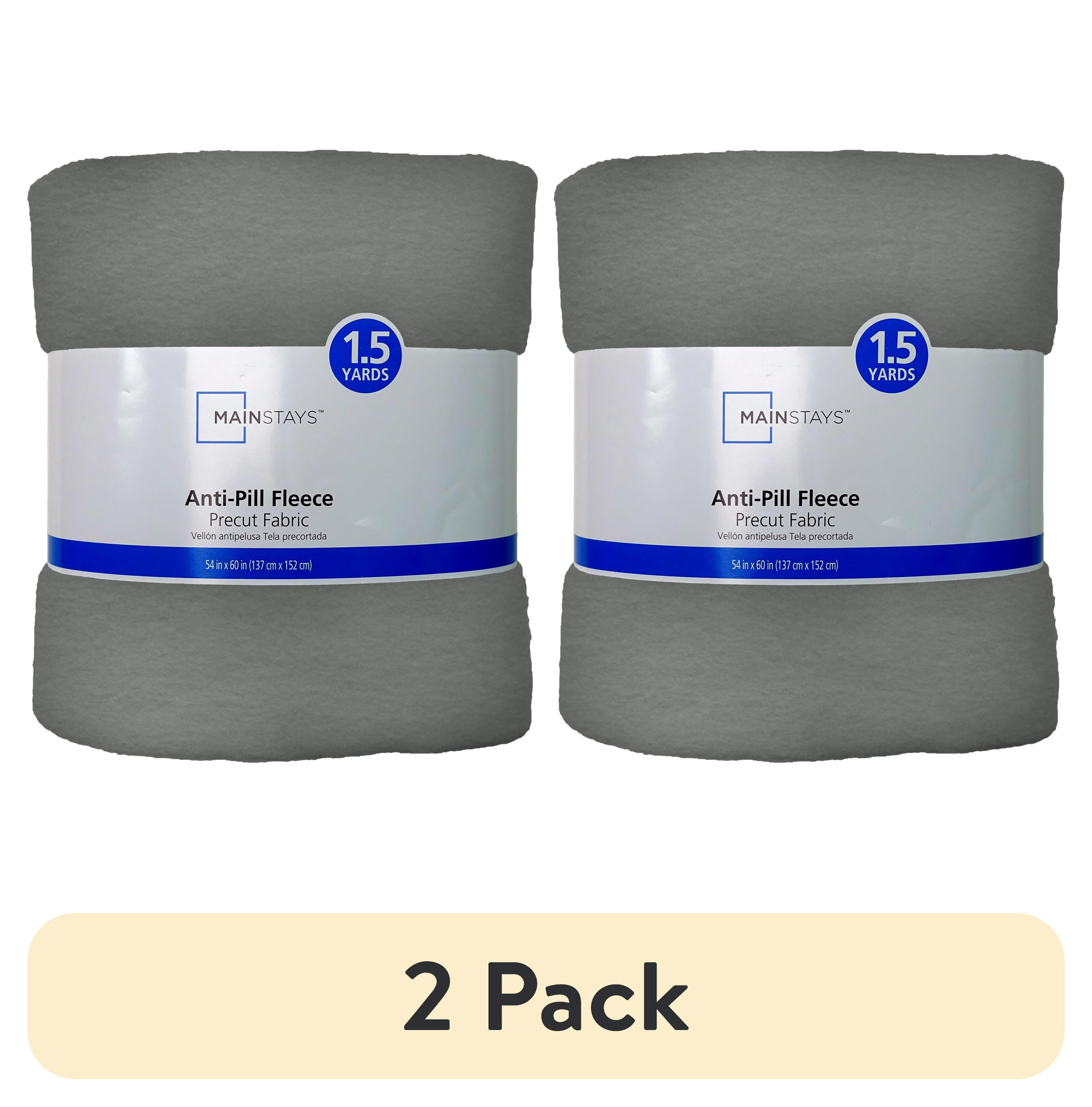 (2 pack) Mainstays 58" X 1.5 yard Lux Anti-pill Fleece Fabric Precut ...
