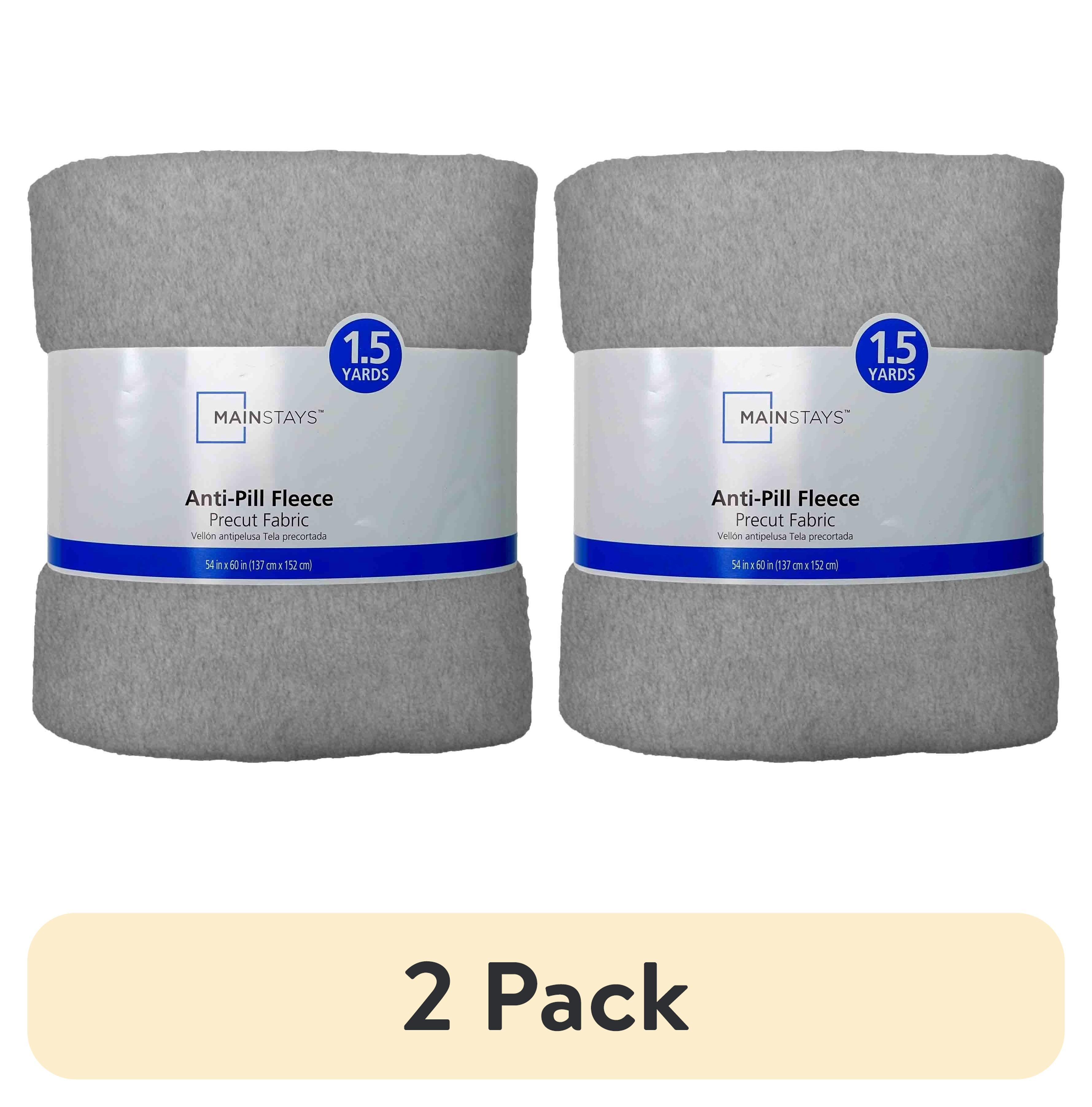 (2 pack) Mainstays 58" X 1.5 yard Lux Anti-pill Fleece Fabric Precut ...