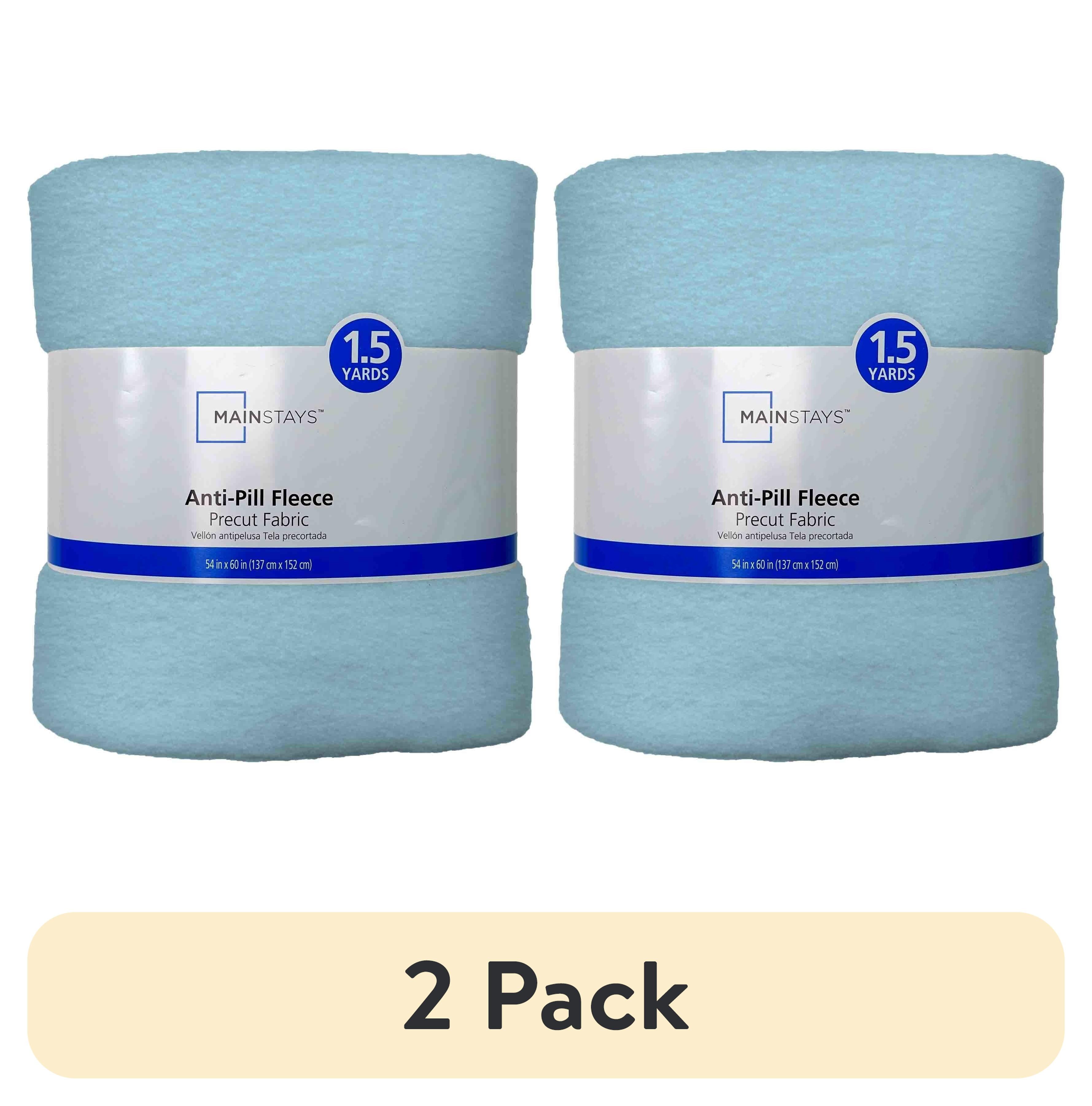 (2 pack) Mainstays 58" X 1.5 yard Lux Anti-pill Fleece Fabric Precut ...