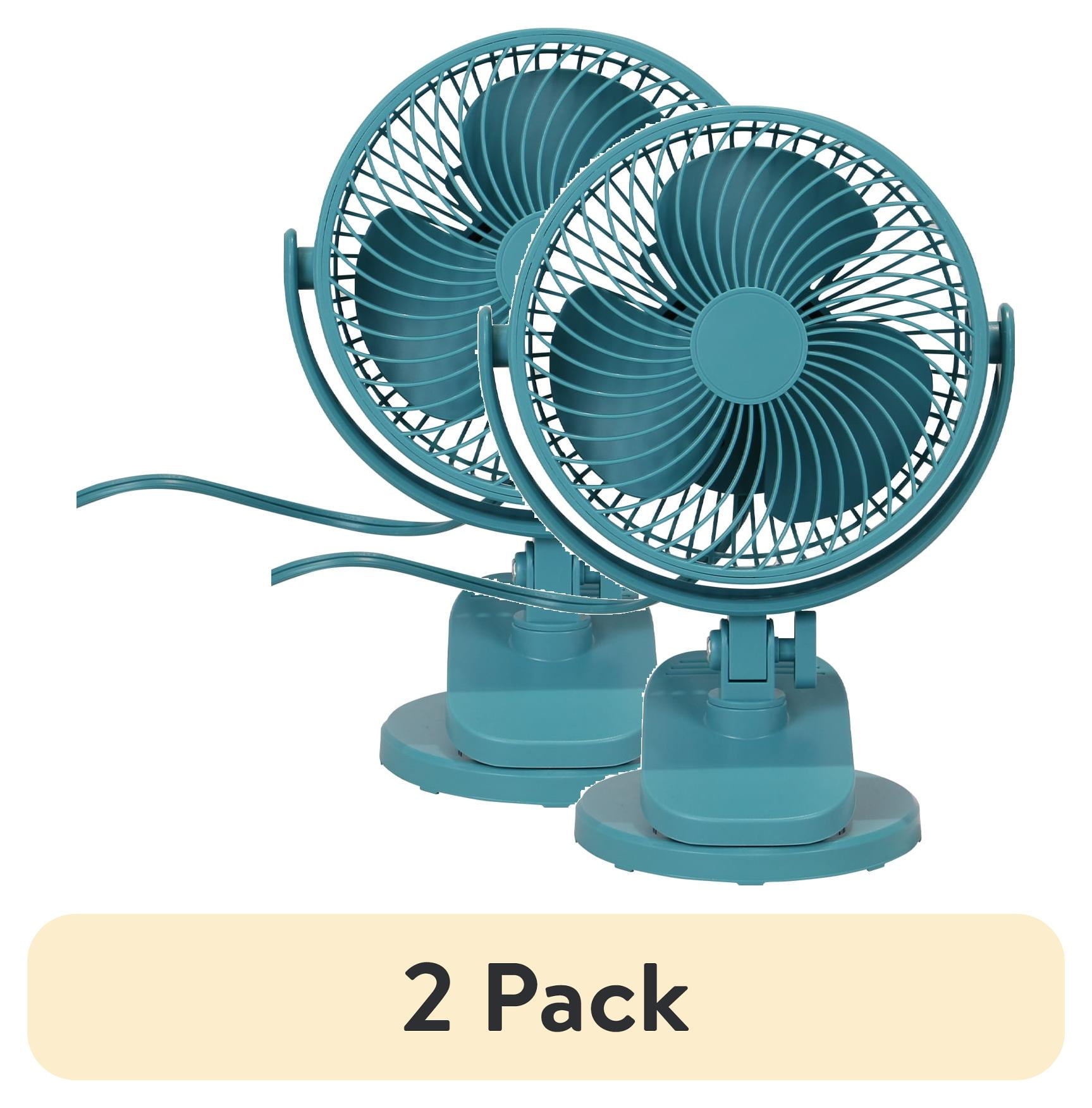 (2 pack) Mainstays 6-inch New Desktop or Clip-on AC Electric Personal ...
