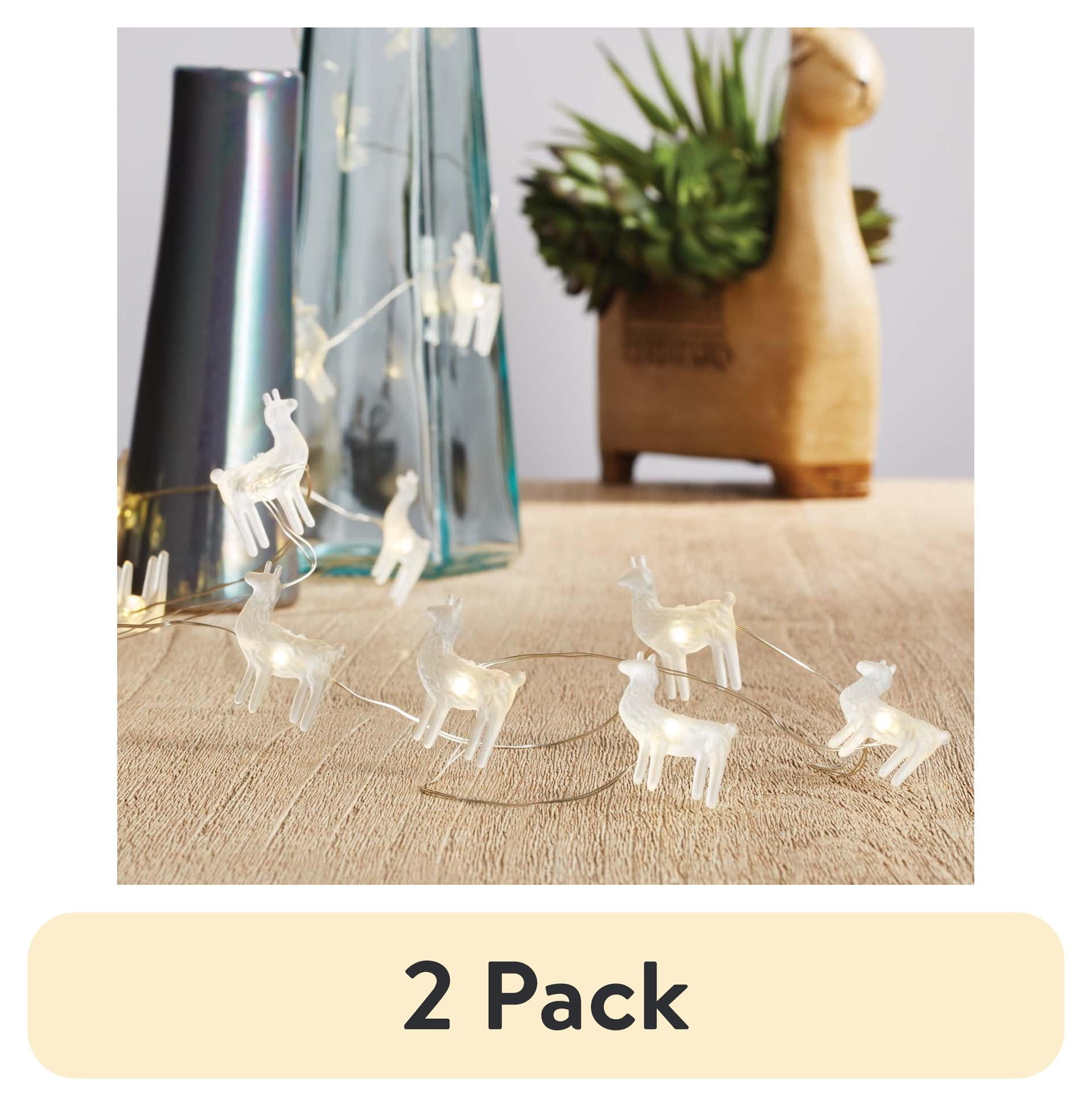(2 pack) Mainstays 6ft Llama Indoor LED Fairy String Lights with ...